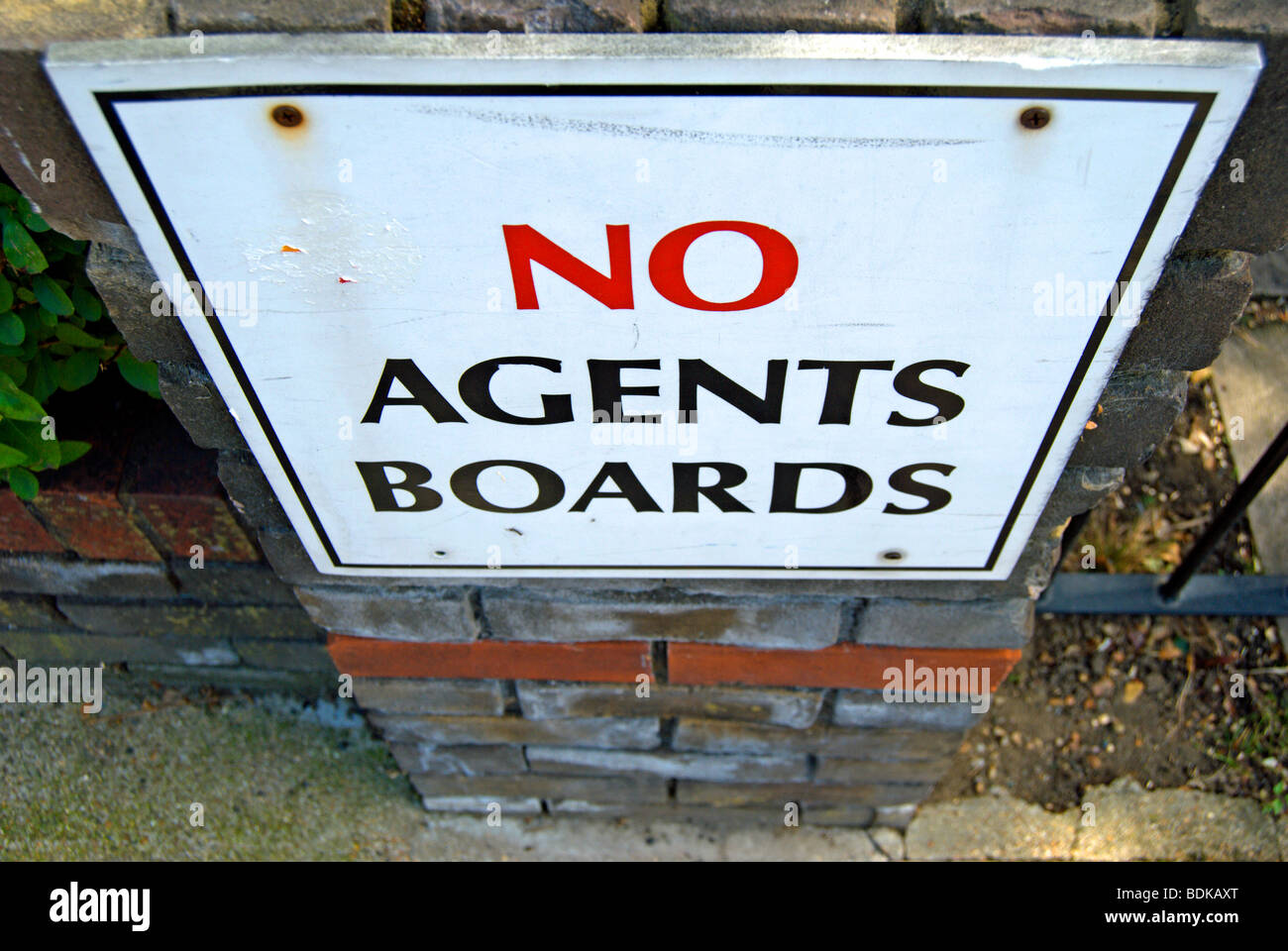 no agents board sign outside residential properties in twickenham ...