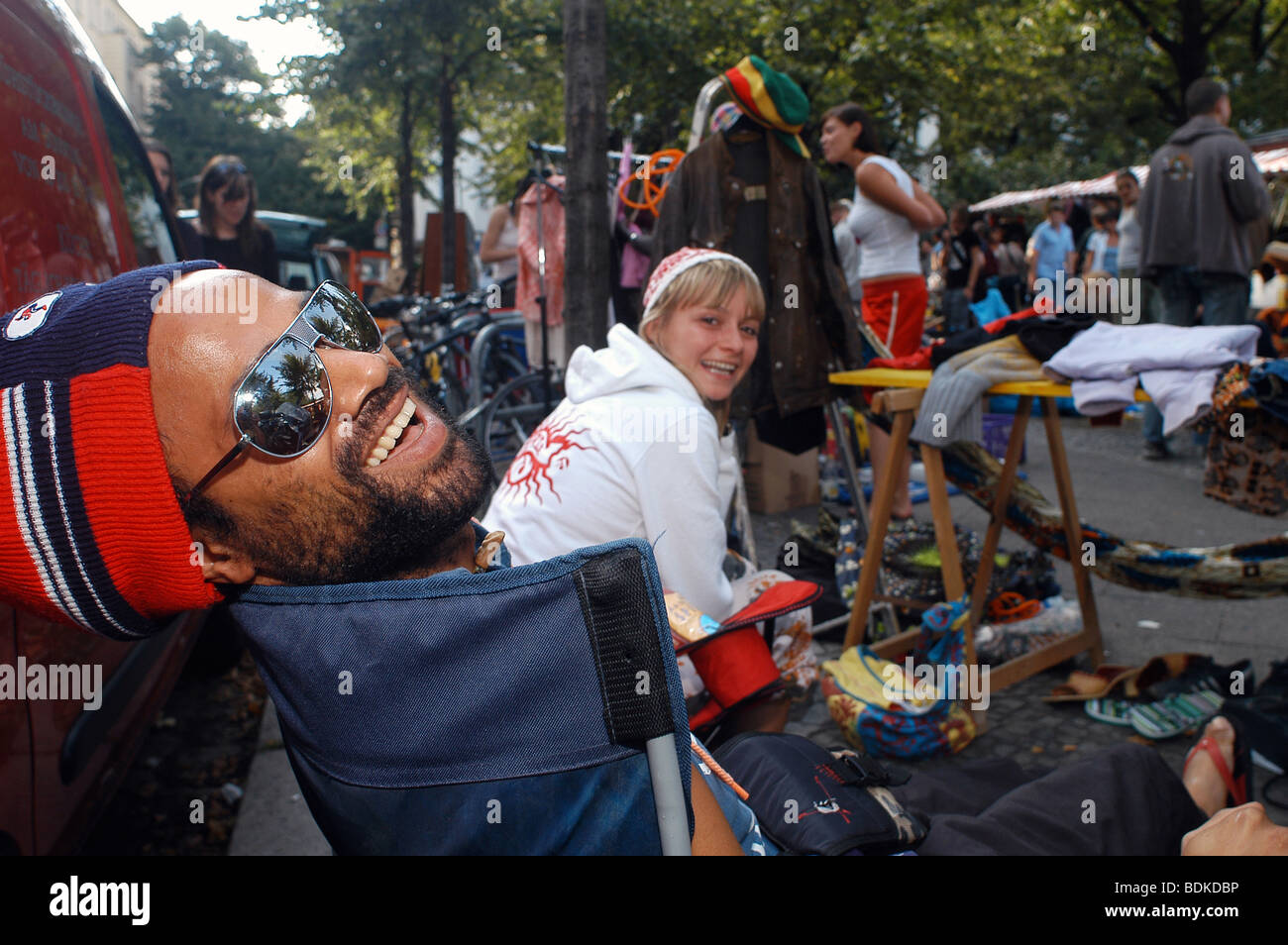 Street Market at Boxhagener Platz, Kreuzberg-Friedrichshain Stock Photo ...