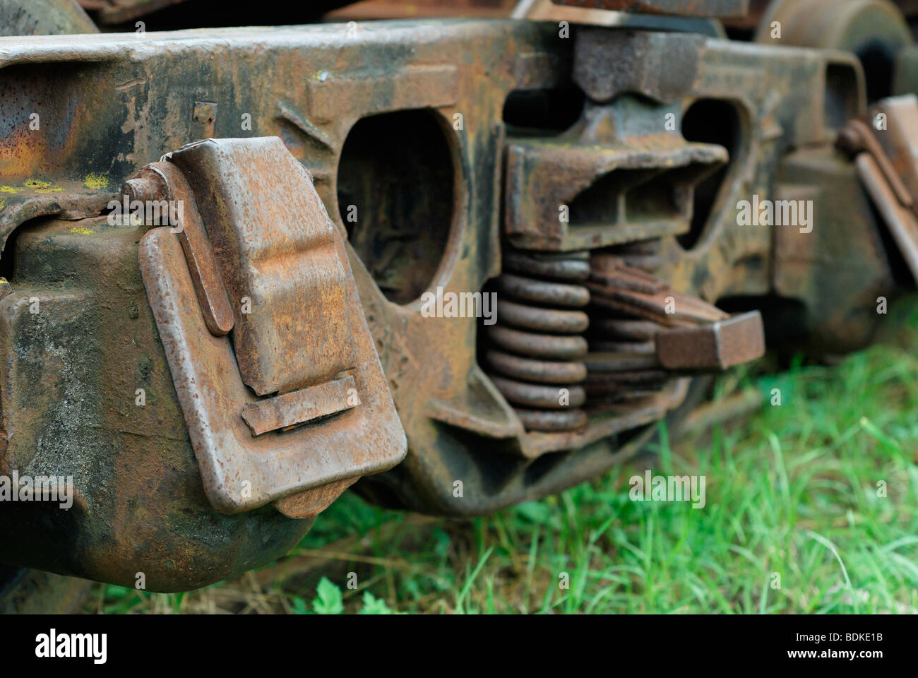 Metal cover of the axle train box Stock Photo - Alamy