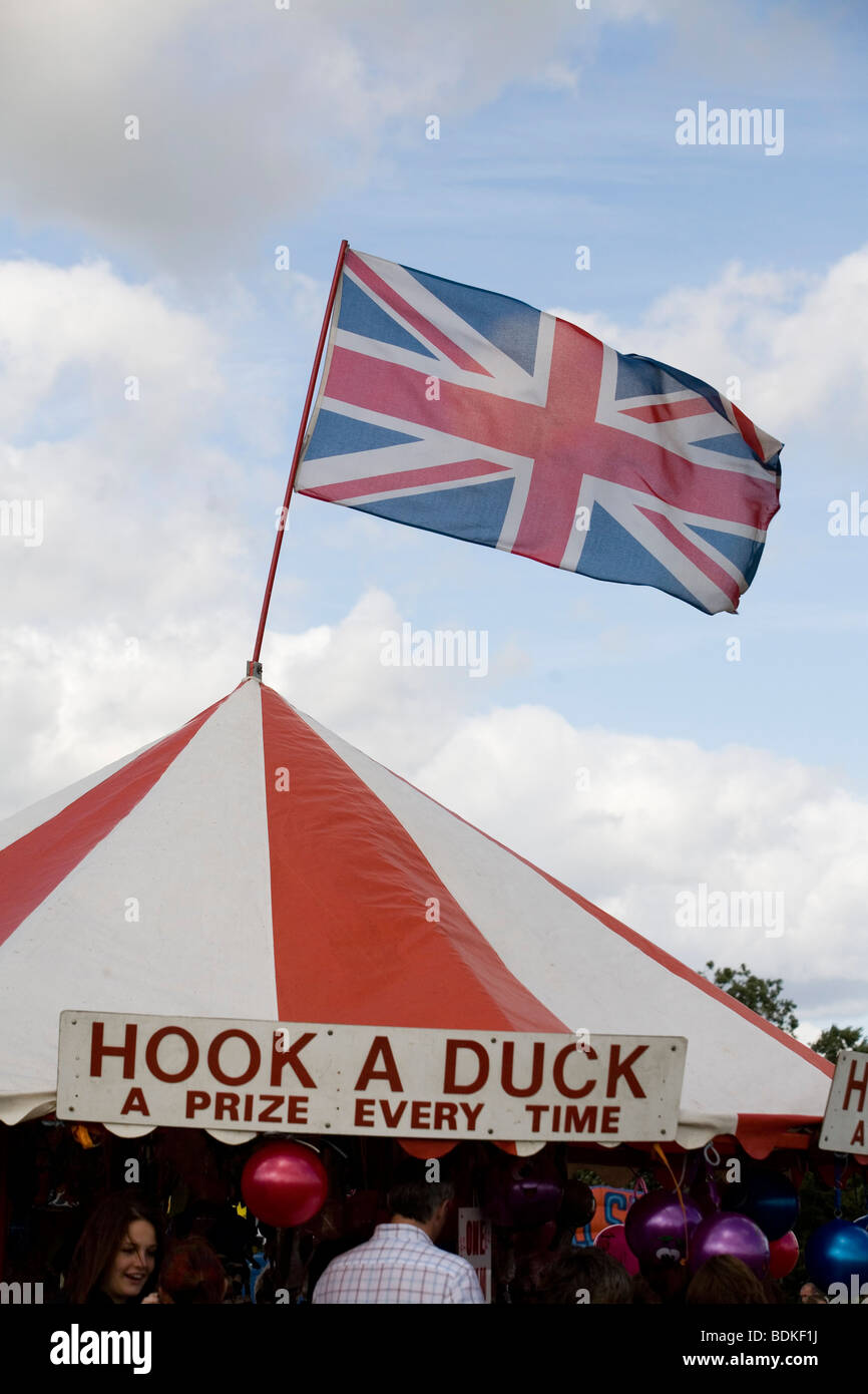 union jack above a stall at a fair Stock Photo - Alamy