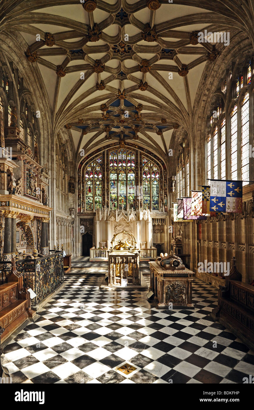 Interior Beauchamp Chapel St Saint Mary’s Church Warwick England Stock ...
