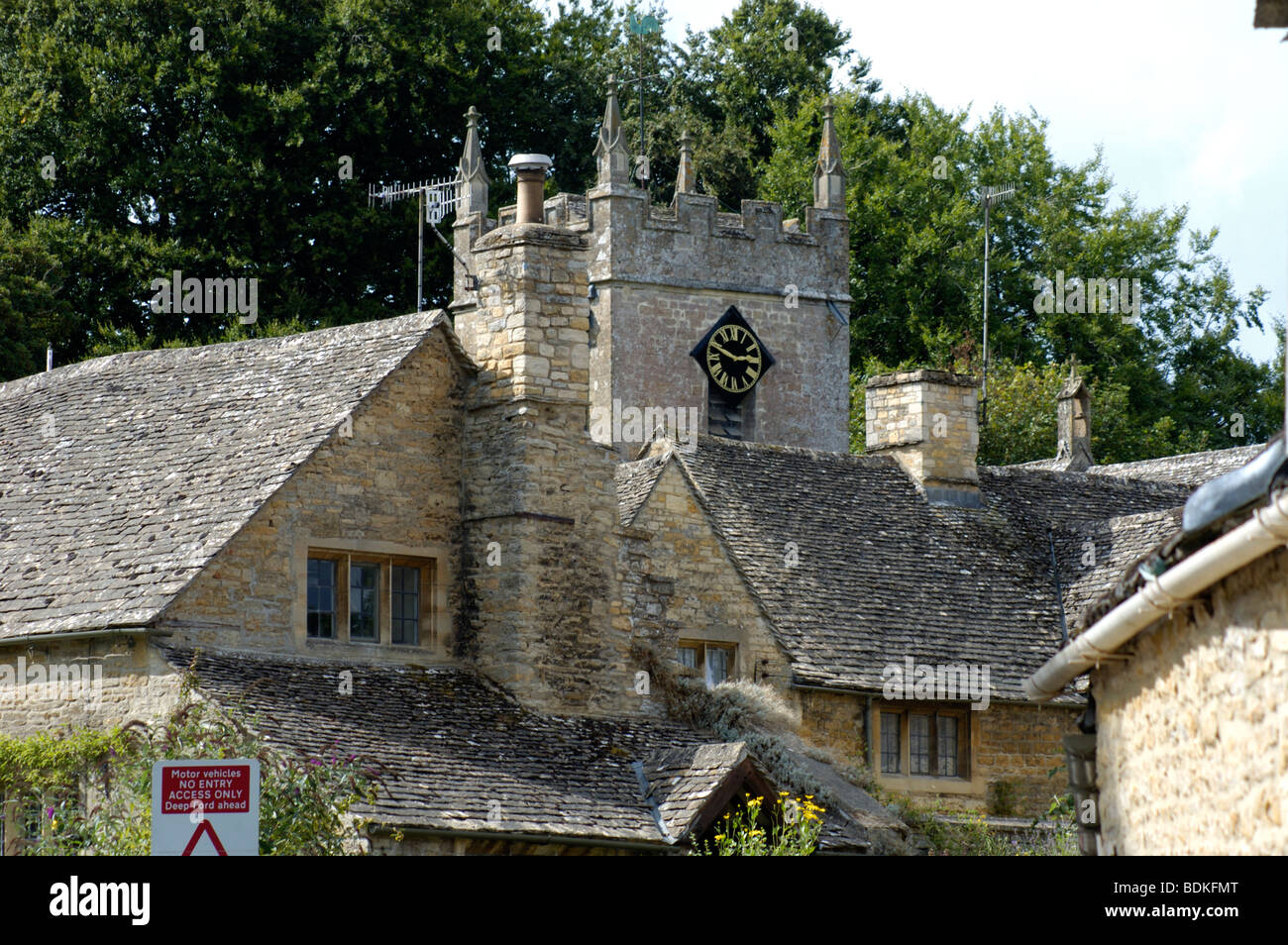 Hidden Lower Slaughter Church Stock Photo - Alamy