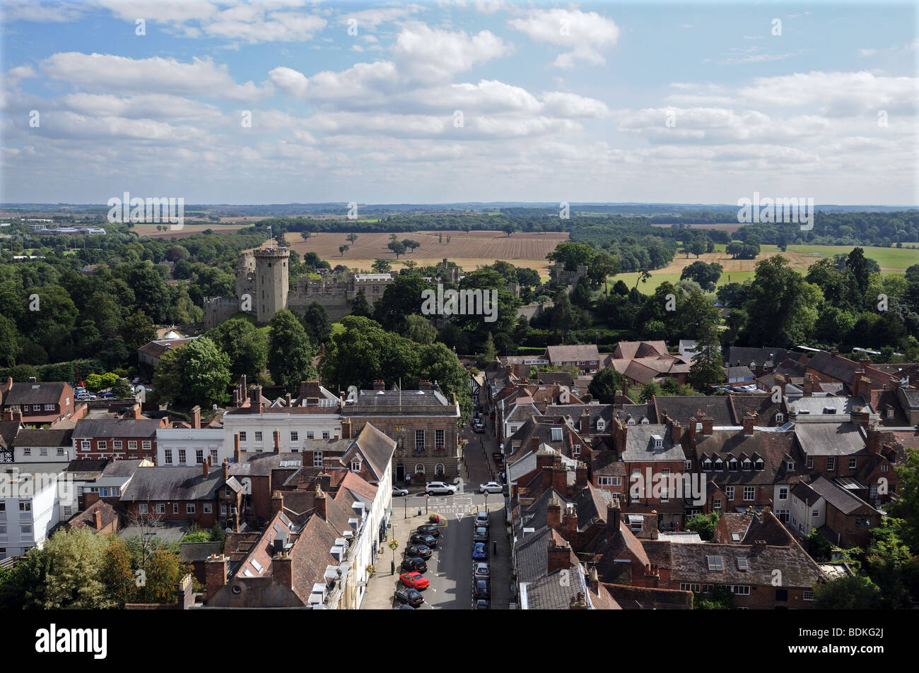 Aerial view warwick castle hi-res stock photography and images - Alamy