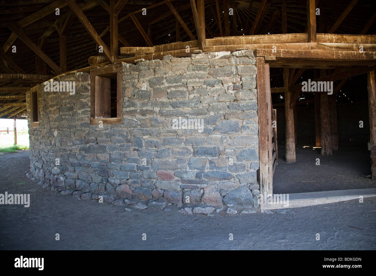 Pete French Historical Round Barn Oregon Stock Photo - Alamy