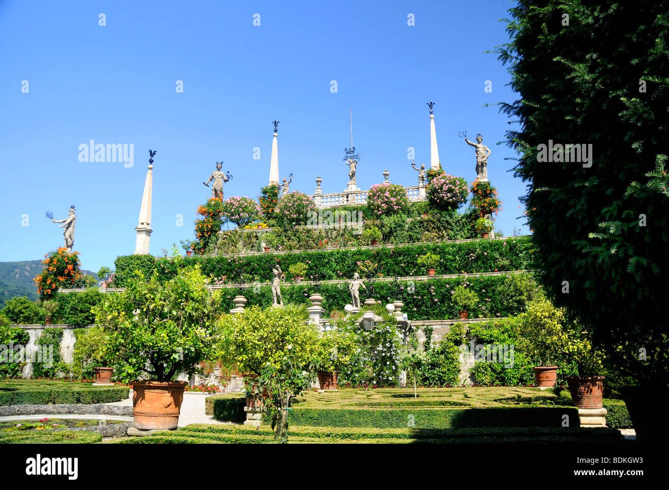 Isola Bella-Palazzo and Gardens in Lake Maggiore in Northern Italy ...