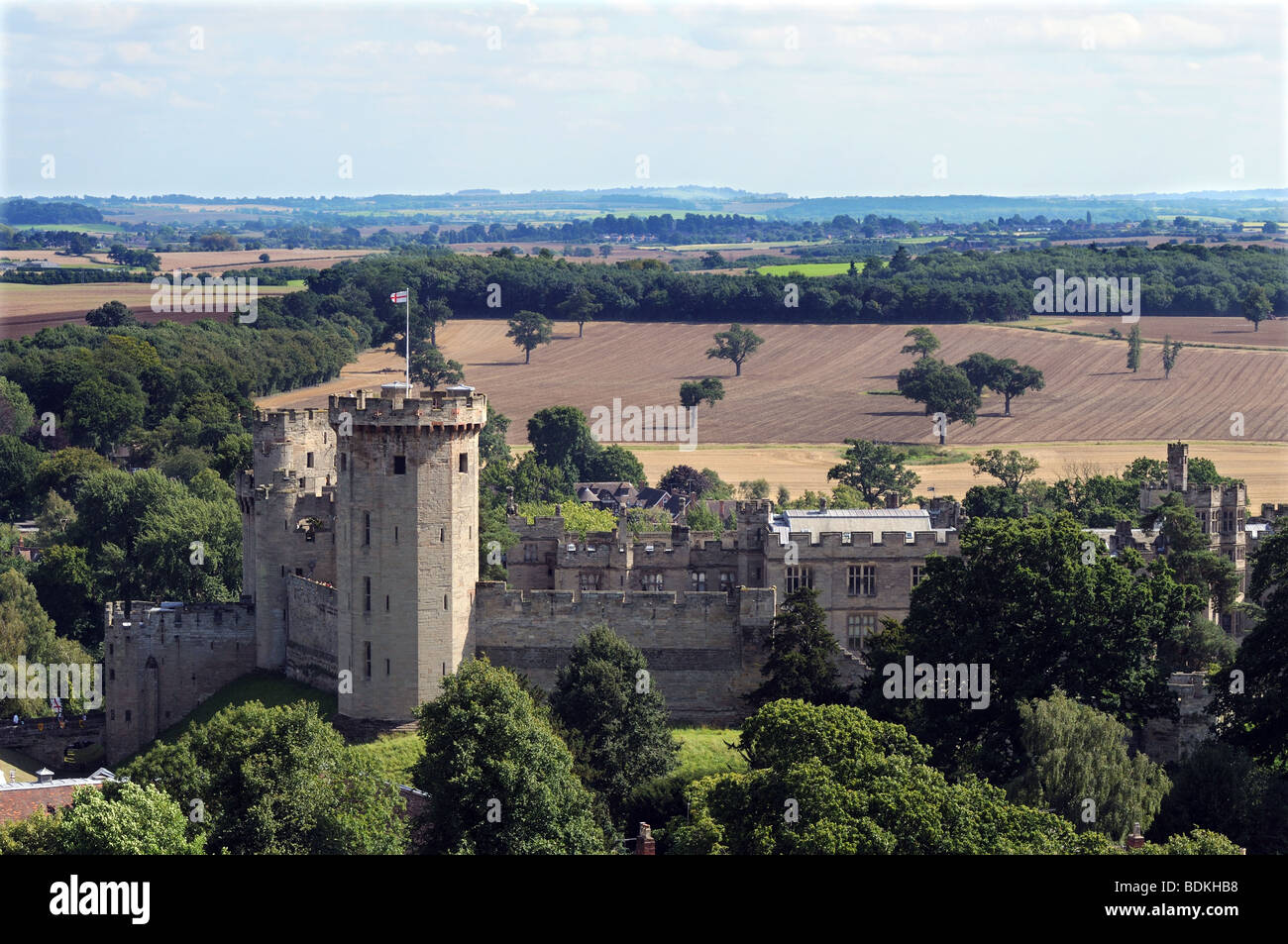 Aerial view warwick castle hi-res stock photography and images - Alamy