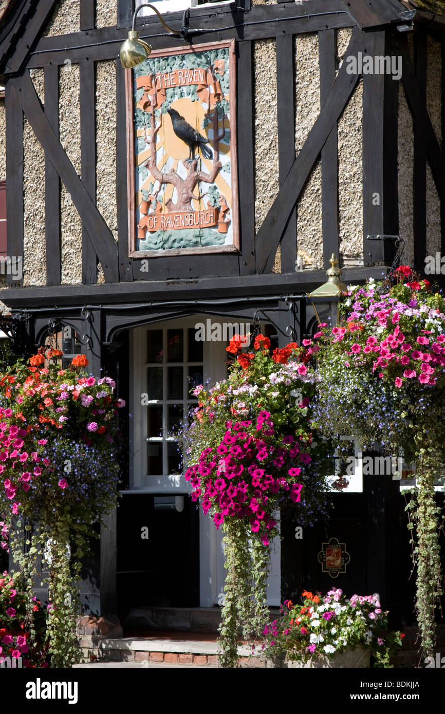 the raven pubic house hexton england uk gb Stock Photo - Alamy