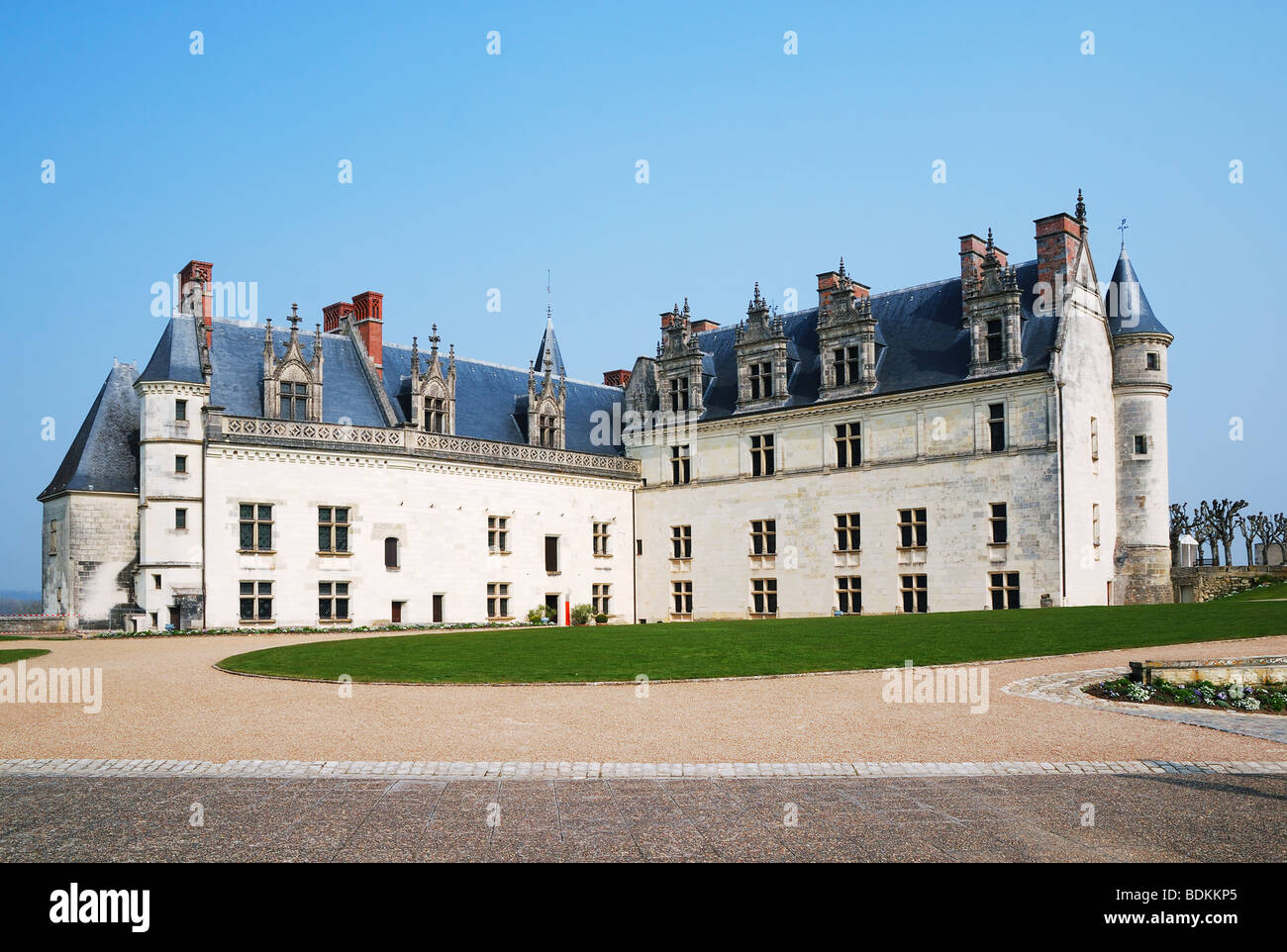 Medieval palace against blue sky Stock Photo - Alamy
