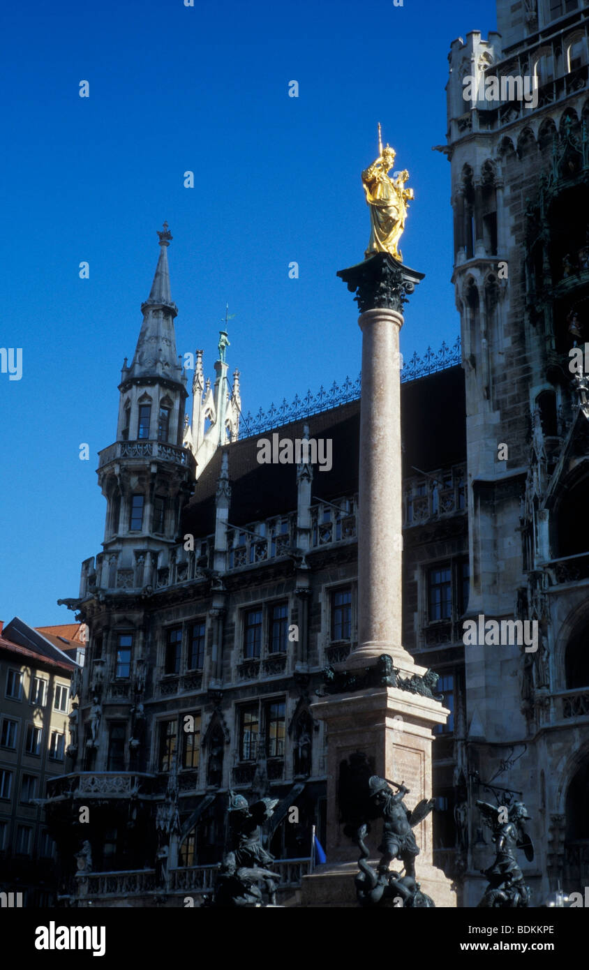 Mariens ule Marienplatz Munich Bavaria Germany May 2009 Stock Photo - Alamy
