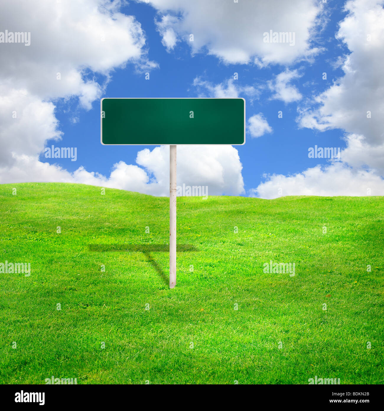 empty road sign, focus point on center Stock Photo - Alamy