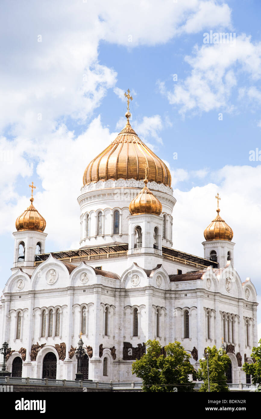 Temple of Christ Our Saviour in Moscow, focus point on center Stock ...