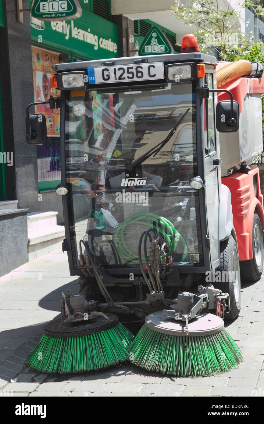 Hako street sweeping machine in a Gibraltar street Stock Photo - Alamy