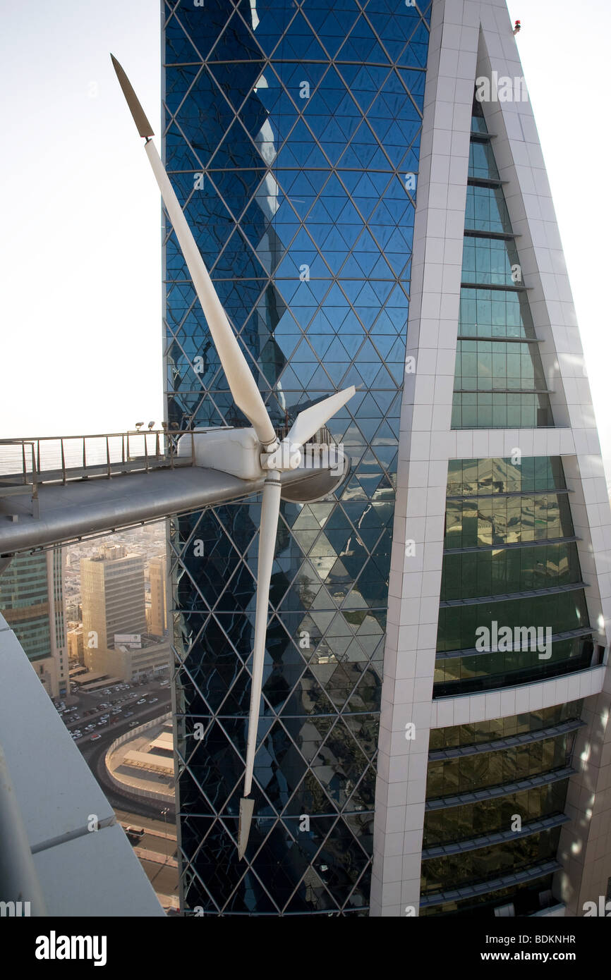 Bahrain World Trade Center Manama Wind Turbines Stock Photo - Alamy
