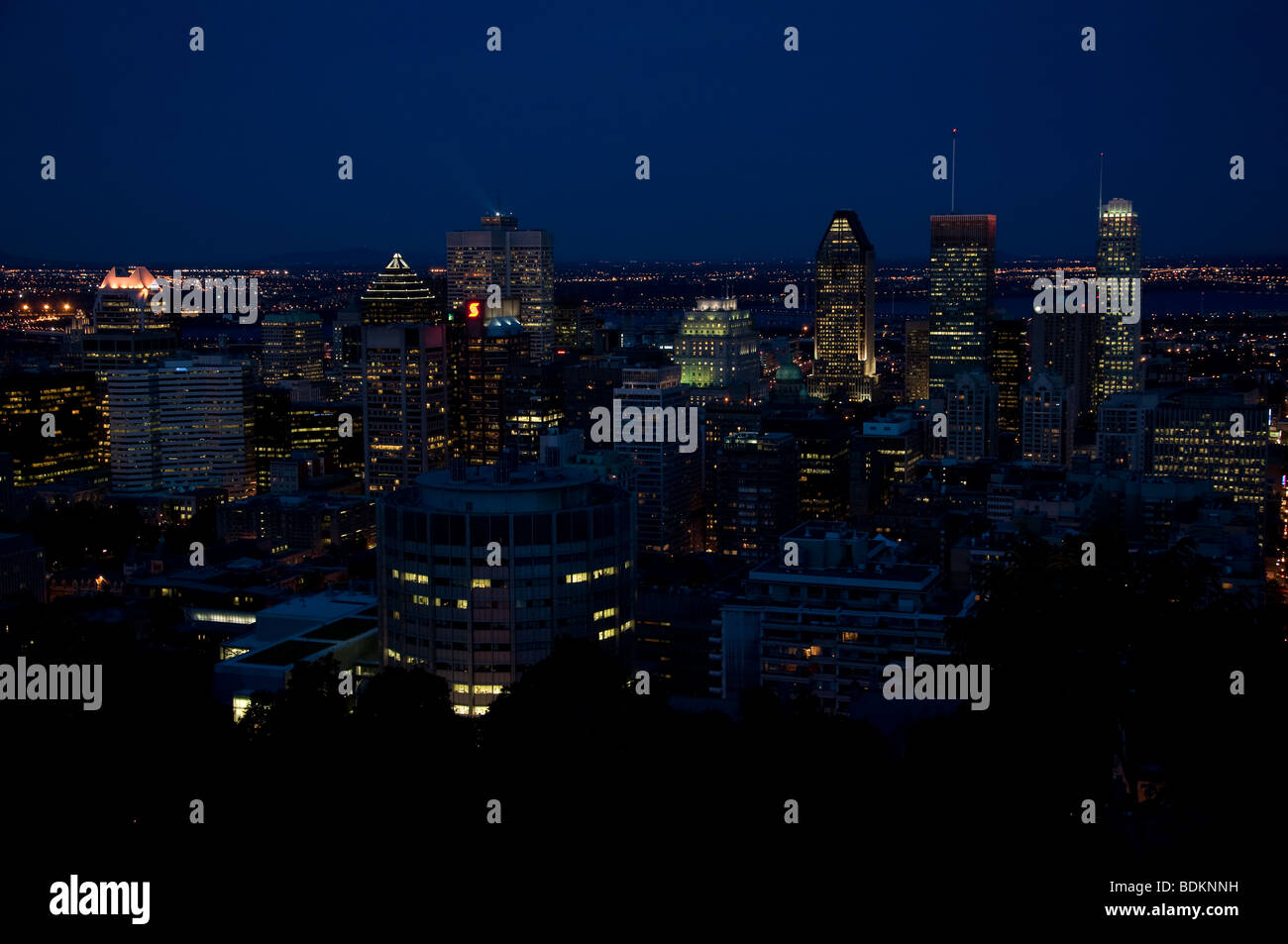 Montreal view night from hi-res stock photography and images - Alamy