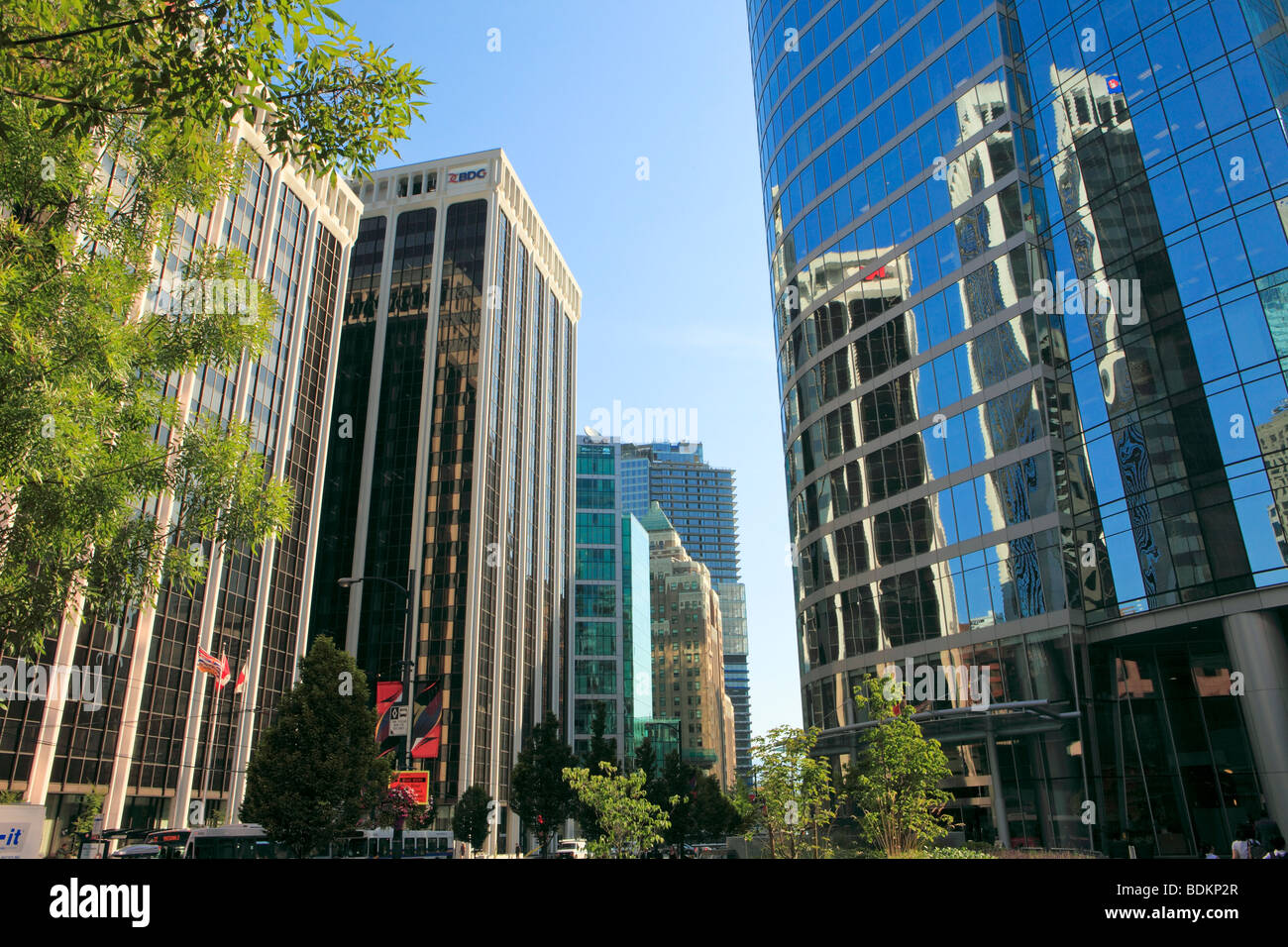 Skyscrapers, Burrard Street, Vancouver, British Columbia, Canada Stock ...