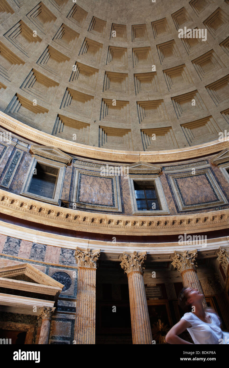 Interior view of the Pantheon, Rome Stock Photo - Alamy