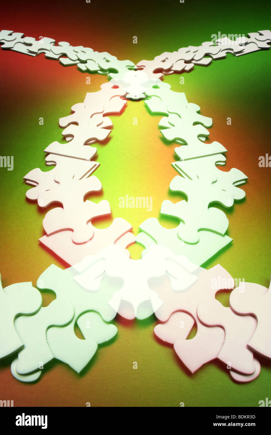 Rows of Jigsaw Puzzle Pieces Stock Photo - Alamy