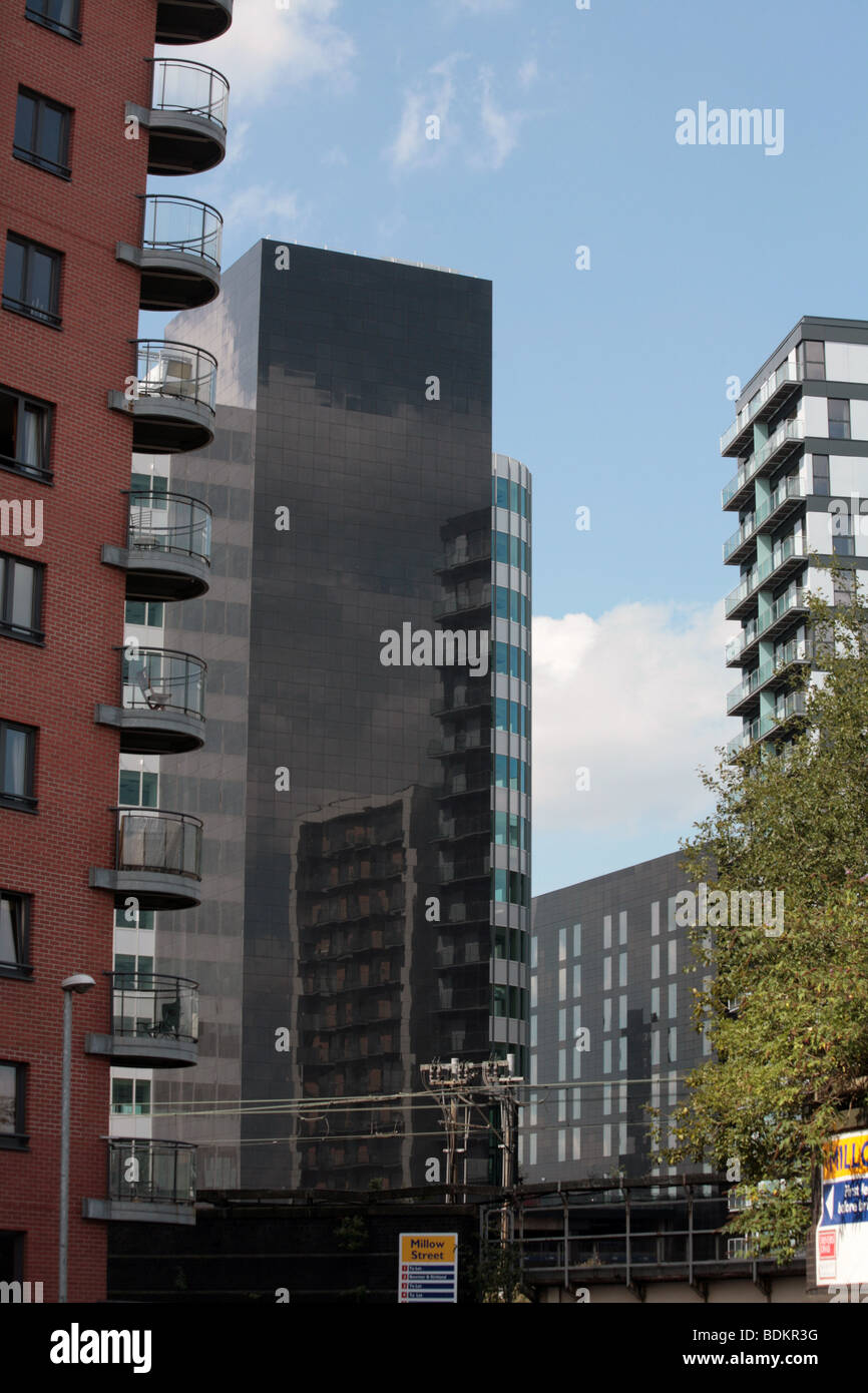 Modern office blocks and apartments The Green Quarter Cheetham Hill ...