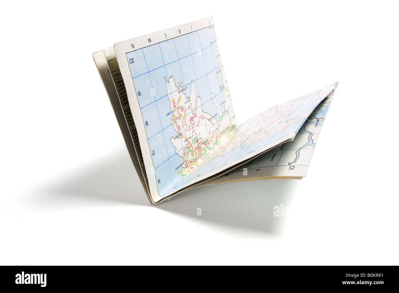 Folded map hi-res stock photography and images - Alamy