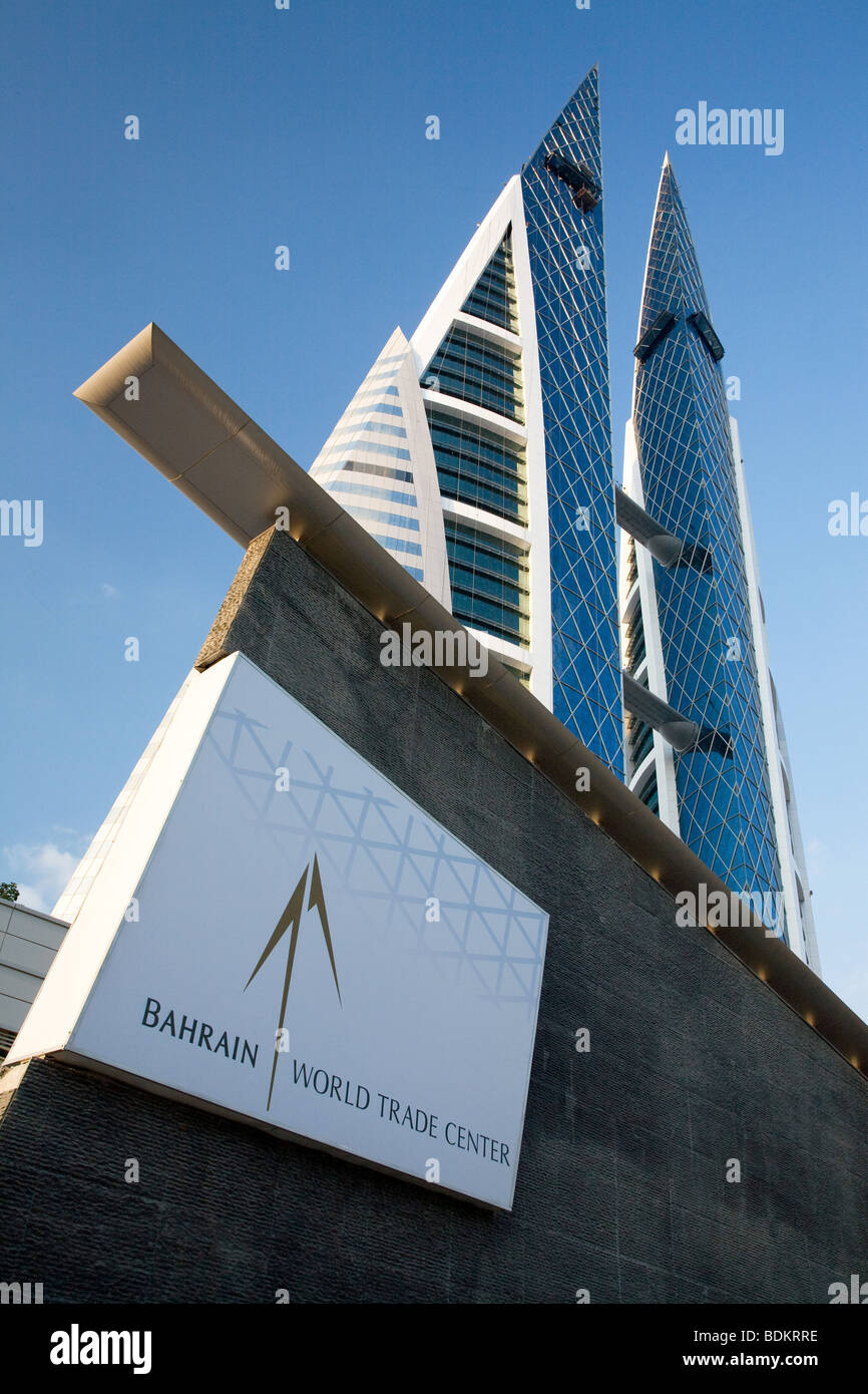 Bahrain World Trade Center Manama Wind Turbines Stock Photo - Alamy