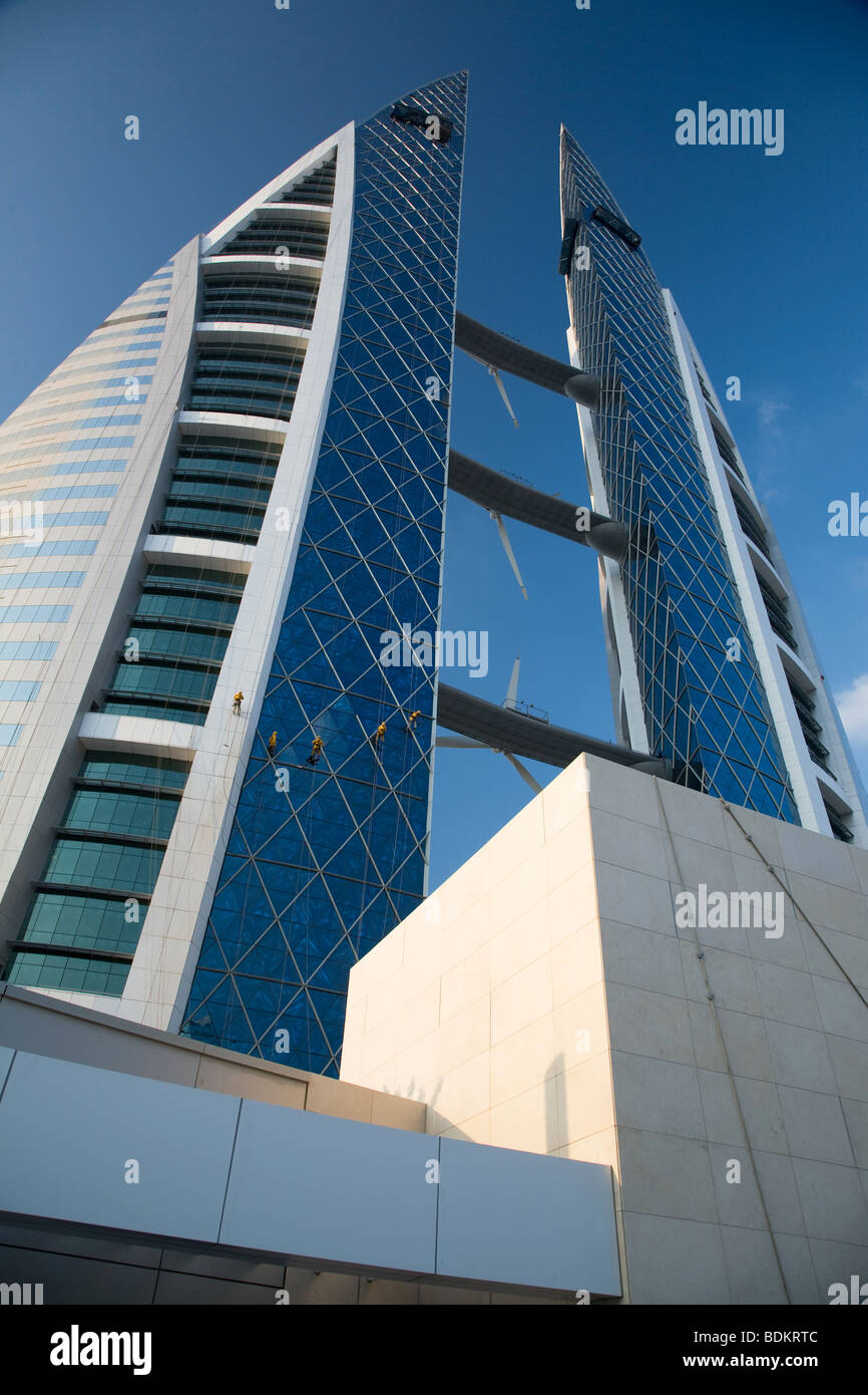 Bahrain World Trade Center Manama Wind Turbines Stock Photo - Alamy
