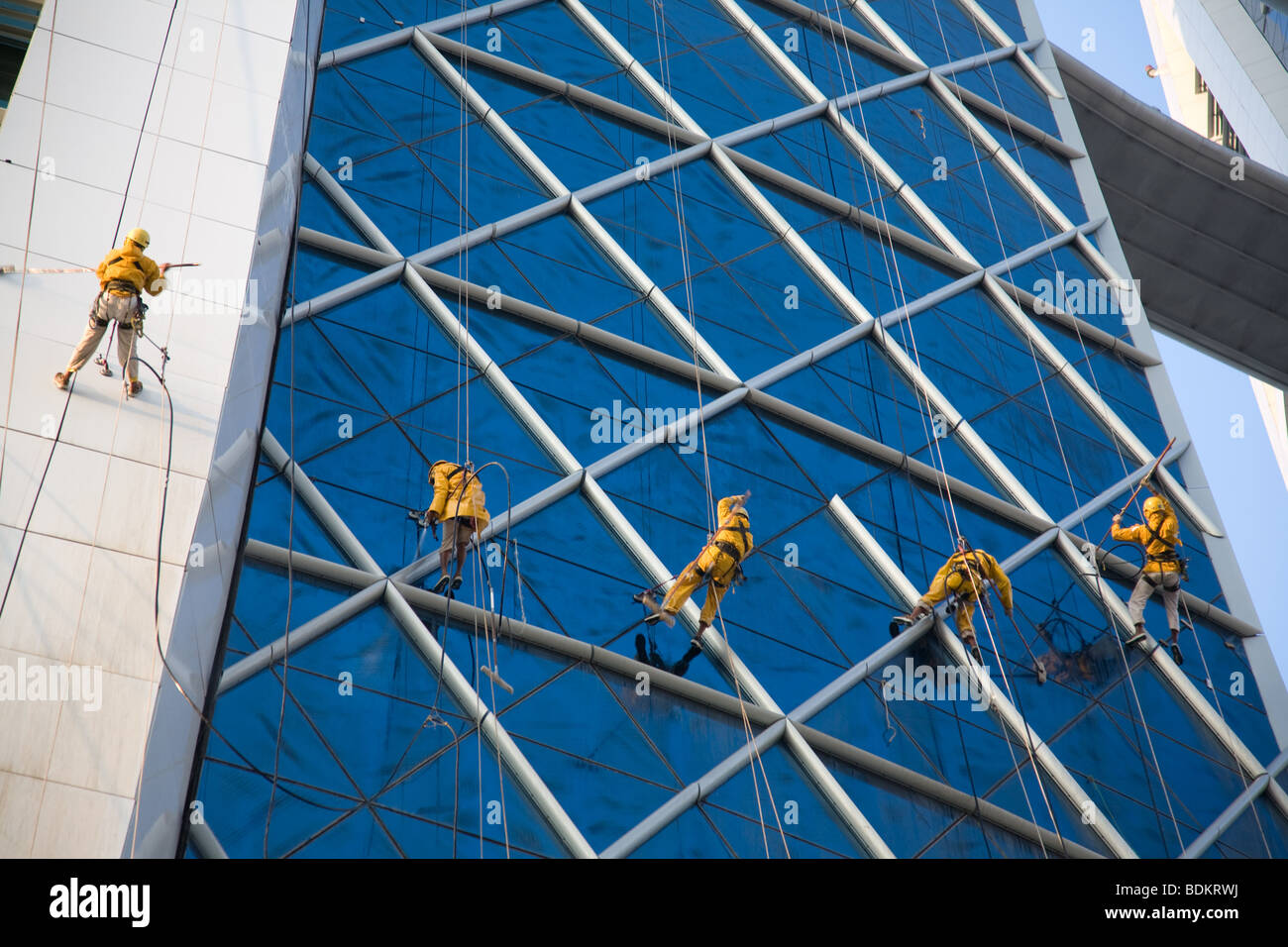 Bahrain World Trade Center Center Cleaning Rig Stock Photo - Alamy