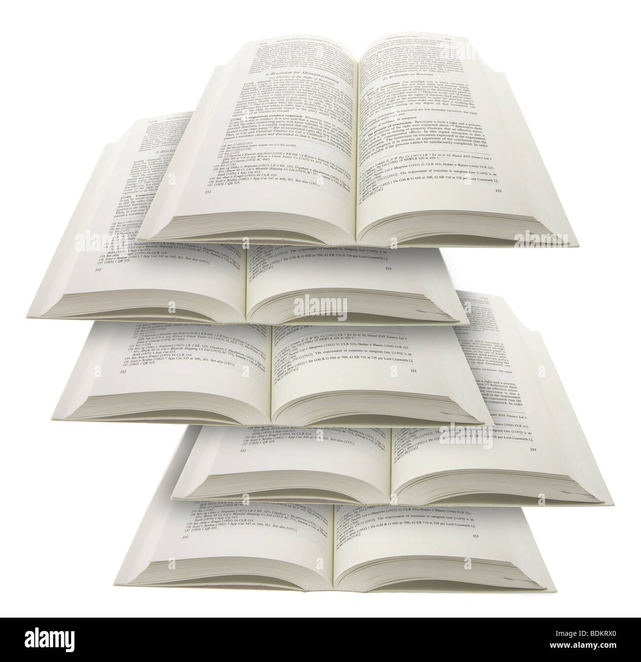 Stack of Open Books Stock Photo - Alamy