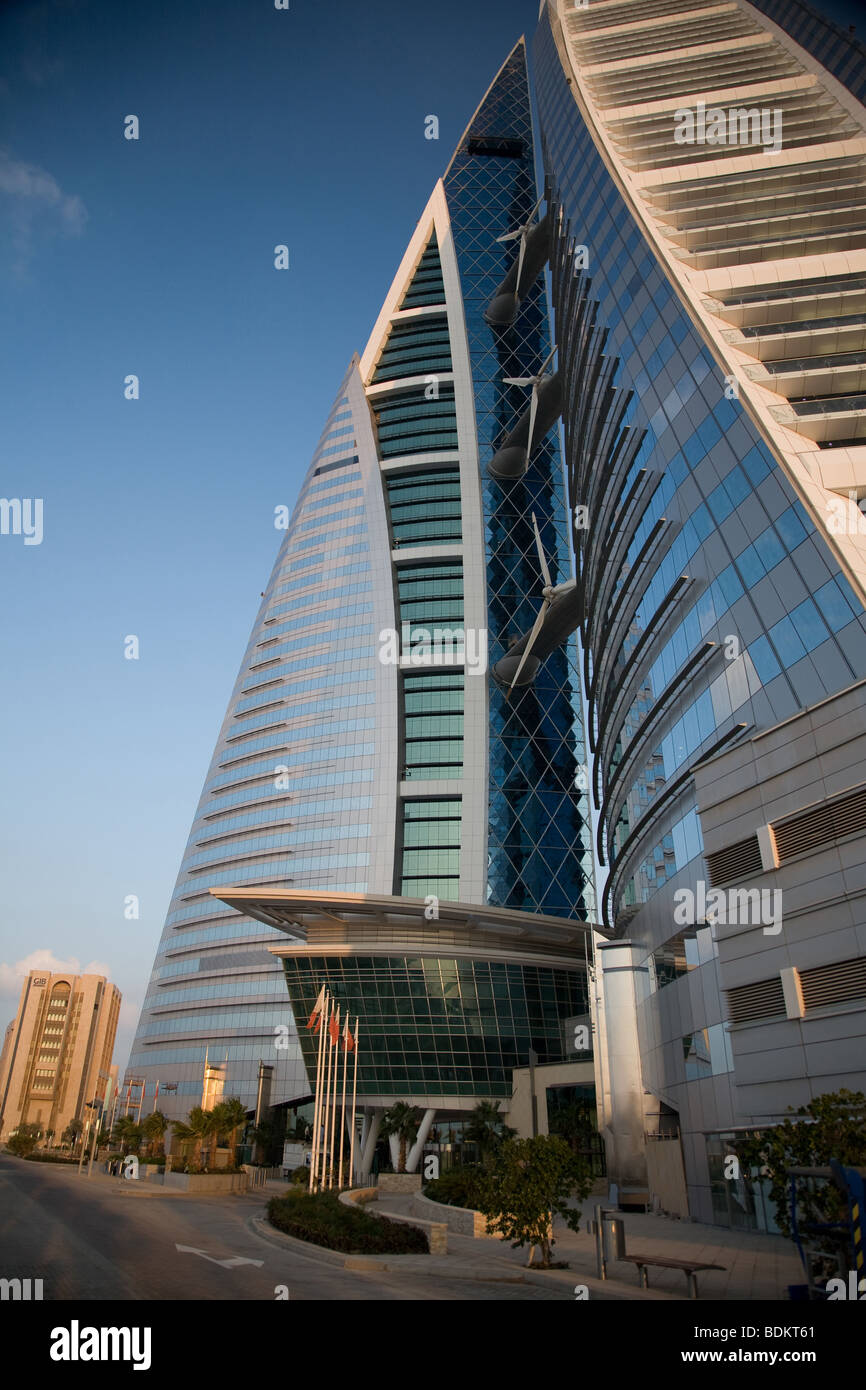 Bahrain World Trade Center Manama Wind Turbines Stock Photo - Alamy