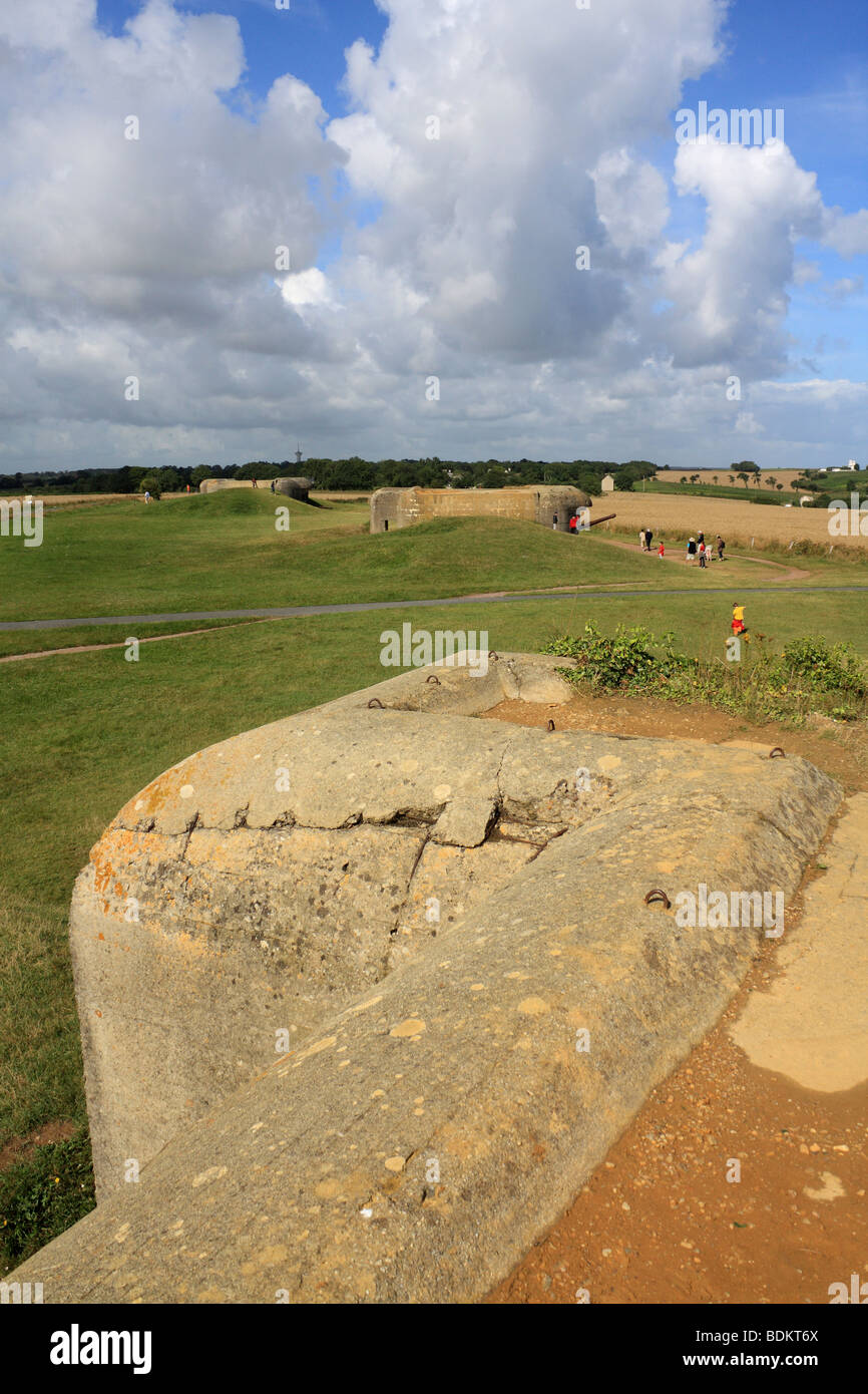 Longues-sur-Mer battery, near Arromanches Normandy France Stock Photo ...