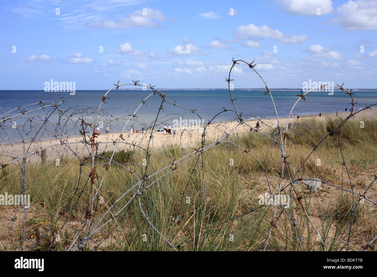 Barbed wire defence Utah Beach Normandy France Stock Photo - Alamy