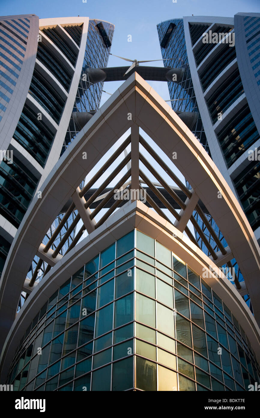 Bahrain World Trade Center Manama Wind Turbines Stock Photo - Alamy