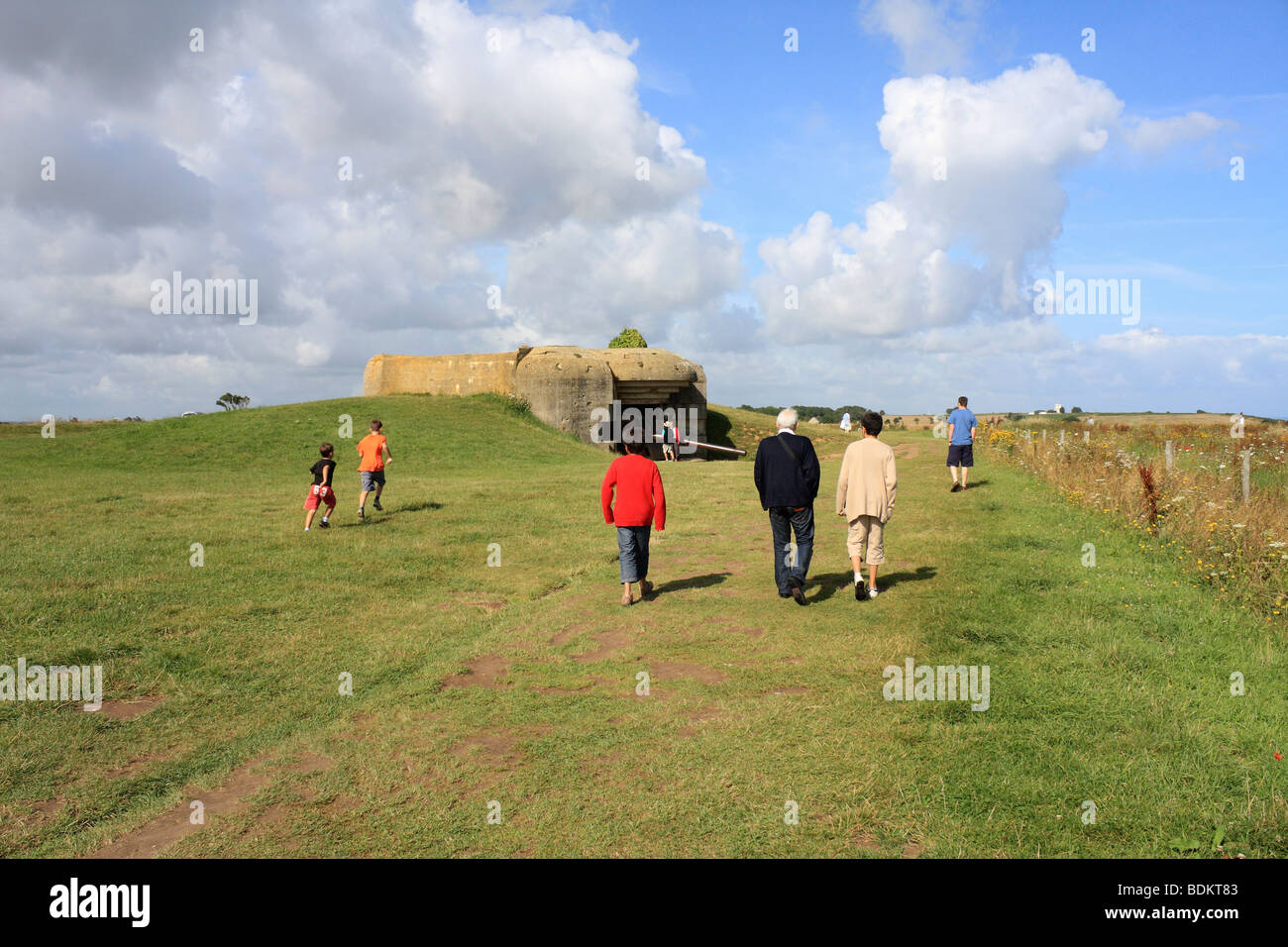 Longues-sur-Mer battery, near Arromanches Normandy France Stock Photo ...