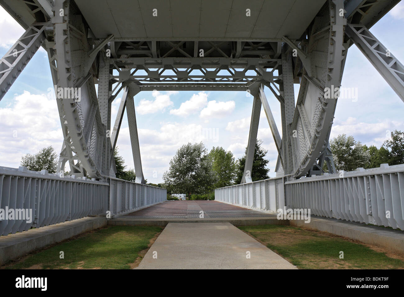 The original Pegasus Bridge in the Memorial Museum, near Ouistreham, in ...