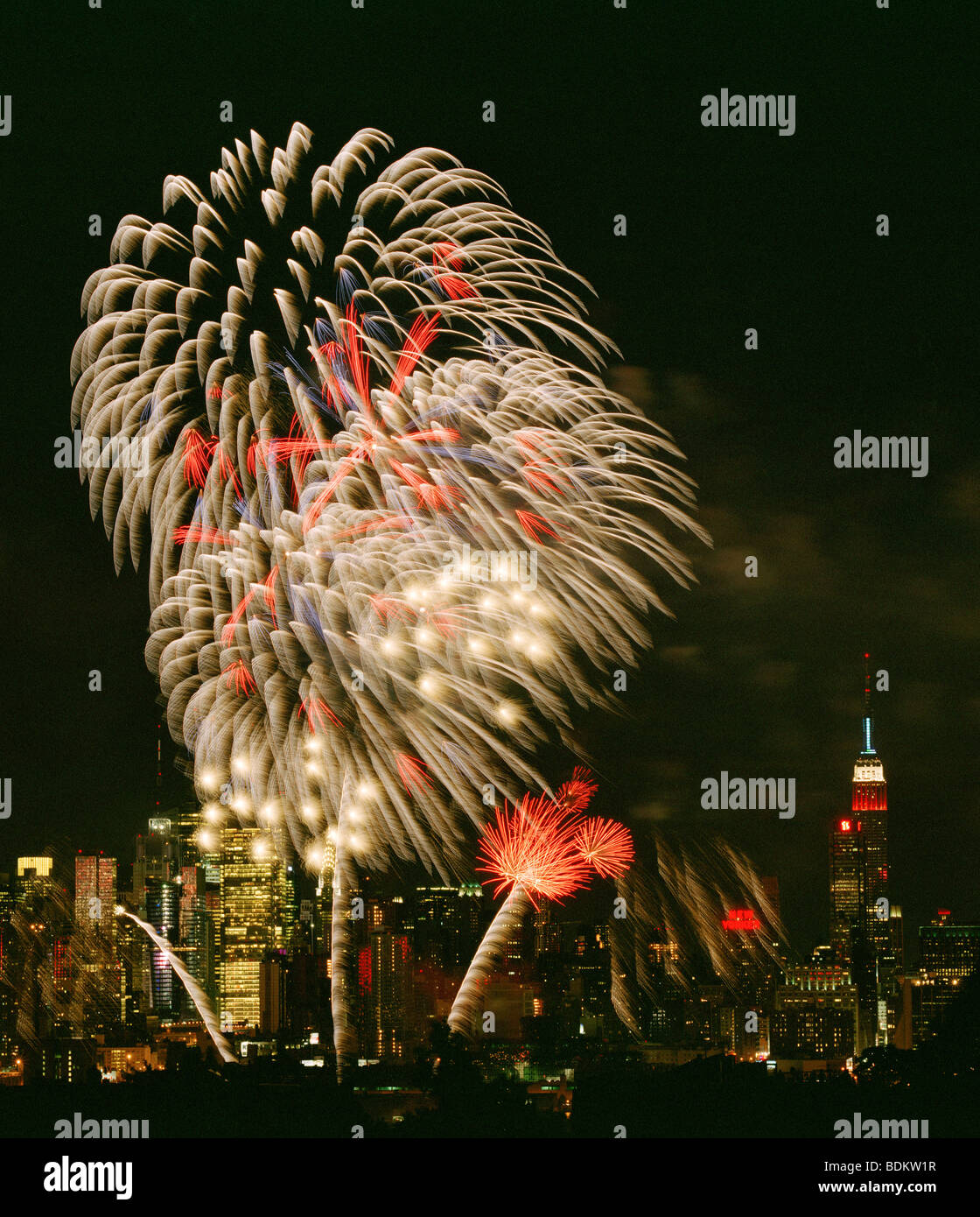 July 4th 2009 Firework New York City view from Weehawken, New Jersey ...