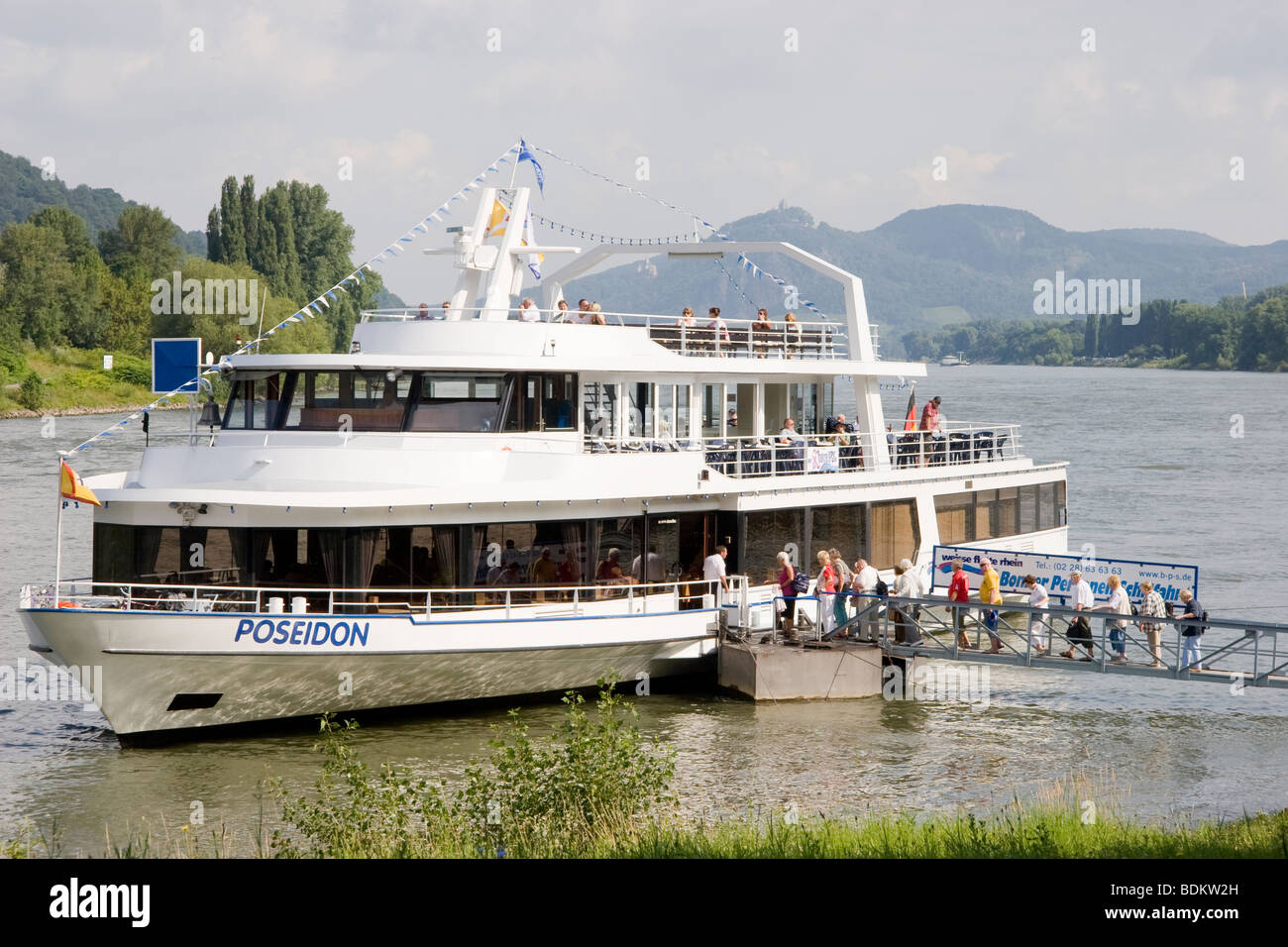Rhine cruise boat, Unkel, Germany Stock Photo - Alamy