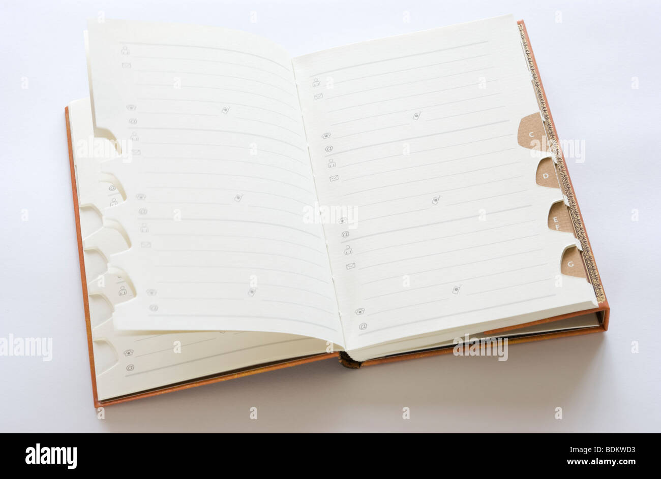 Address book isolated on white background Stock Photo - Alamy