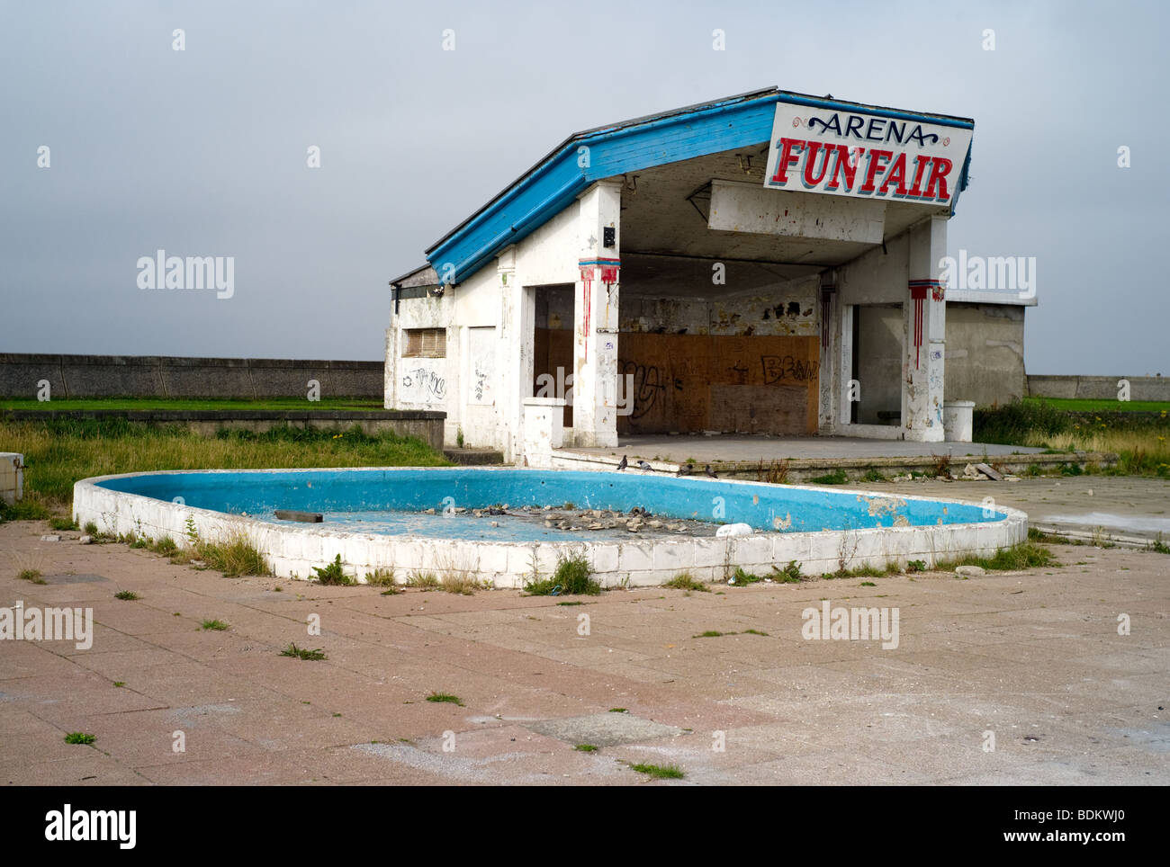 Former funfair at Morecambe on the North West coast of England Stock ...