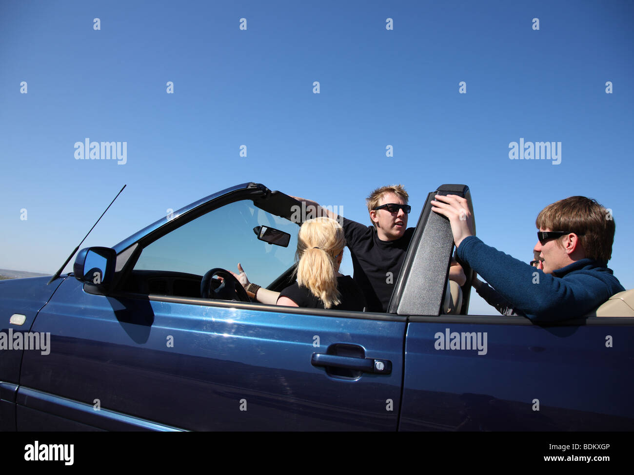 Group in car hi-res stock photography and images - Alamy