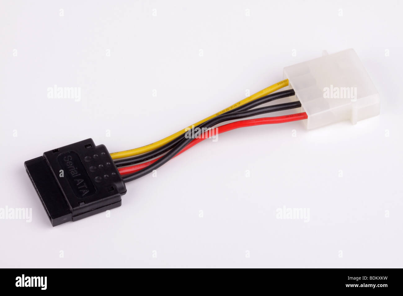 Close up view of a serial ATA electrical cable connector Stock Photo ...