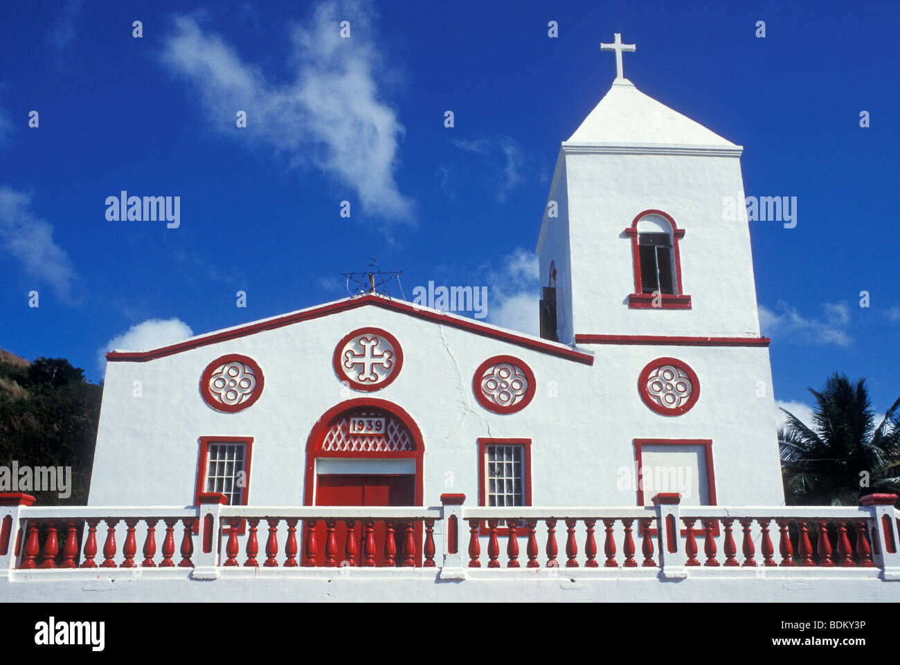 San Dionisio Church in the village of Umatac on the island of Guam ...
