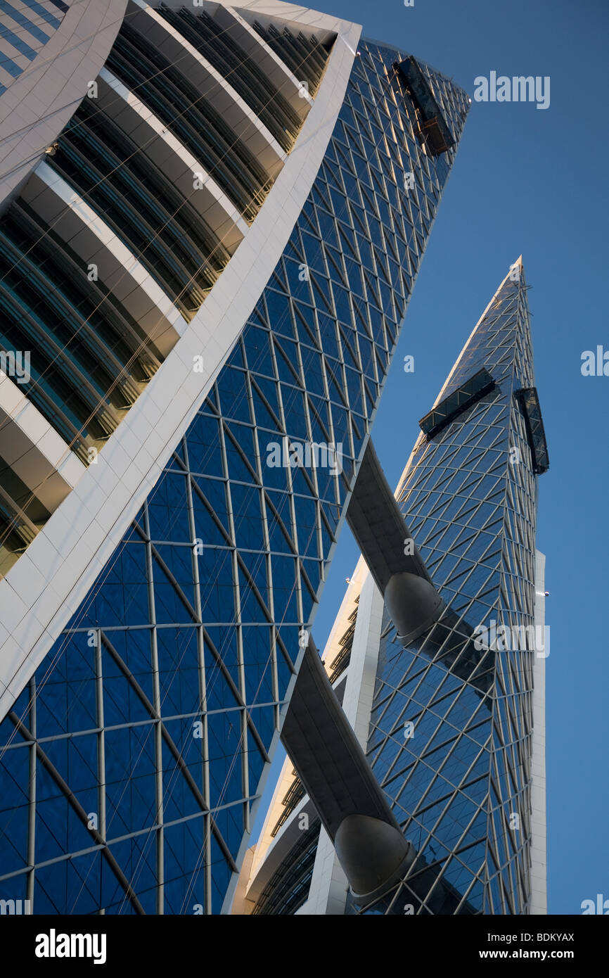 Bahrain World Trade Center Manama Wind Turbines Stock Photo - Alamy