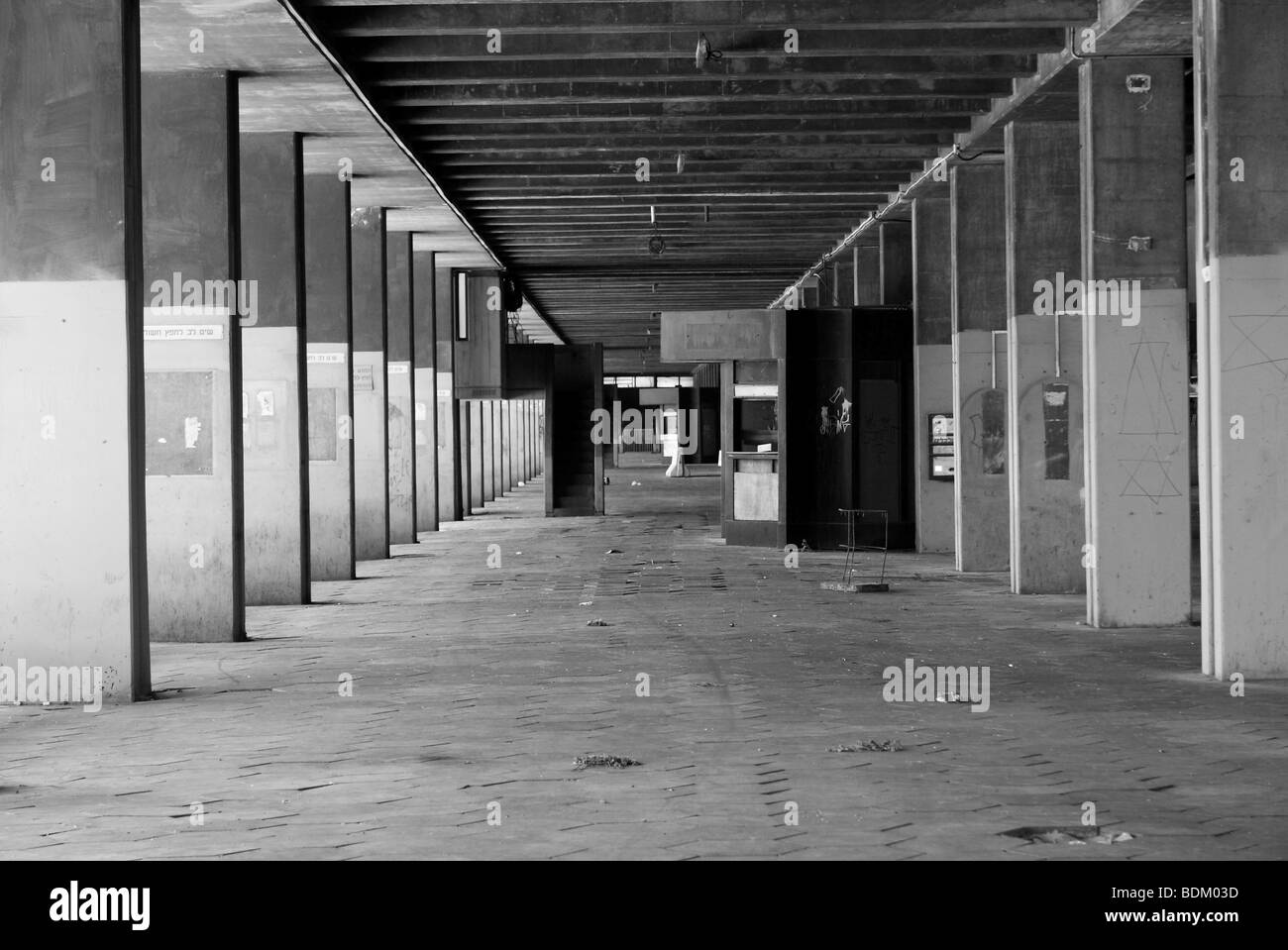 Former Central Bus Station, now derelict, Haifa, Israel Stock Photo - Alamy