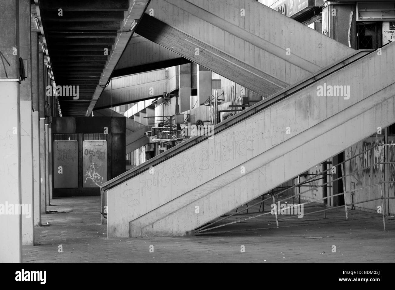 Former Central Bus Station, now derelict, Haifa, Israel Stock Photo - Alamy