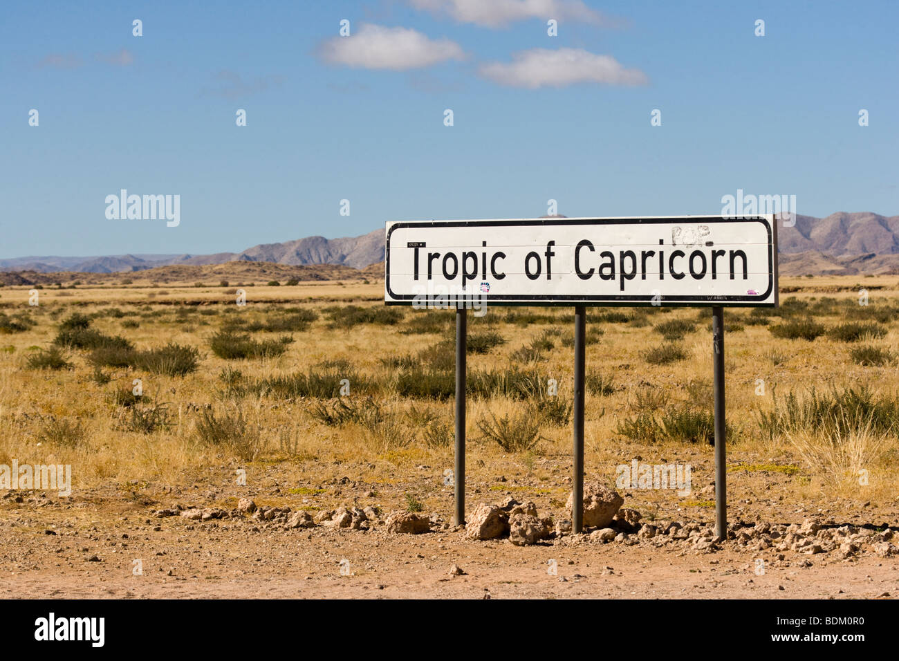 Tropic of Capricorn sign in Namibia Stock Photo - Alamy
