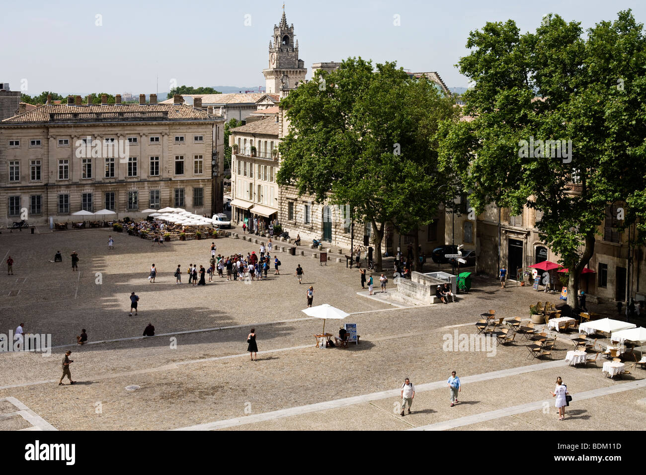 Avignon town square, Provence, France Stock Photo - Alamy