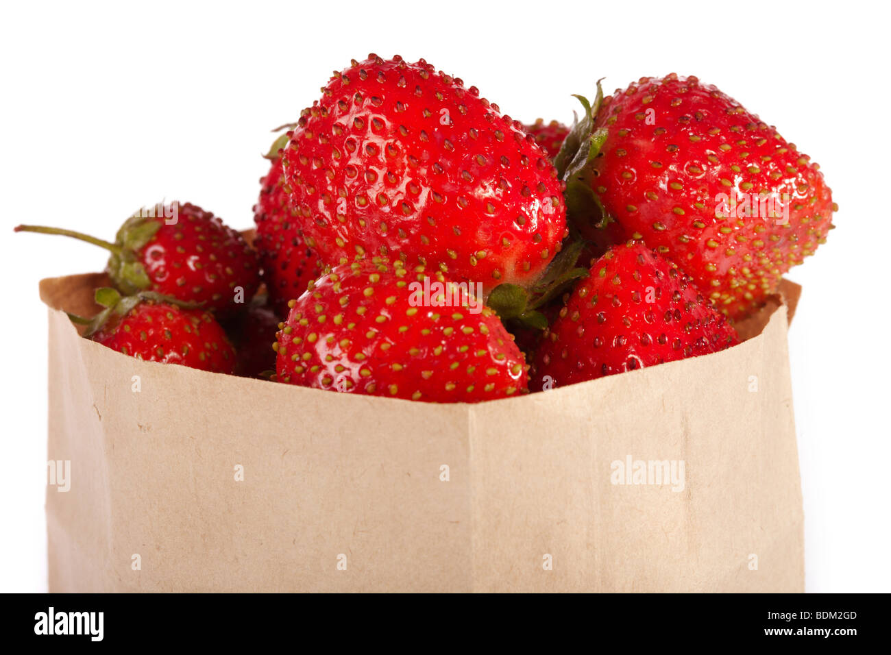 Ripe strawberry in a non-polluting package Stock Photo - Alamy
