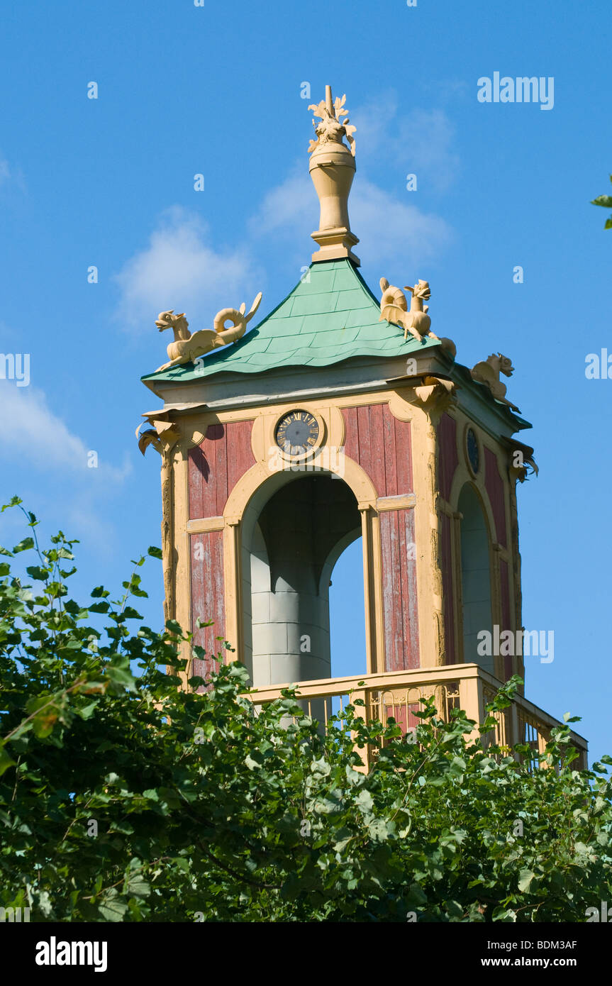 Chinese castle tower rooftop in Sweden Stock Photo - Alamy