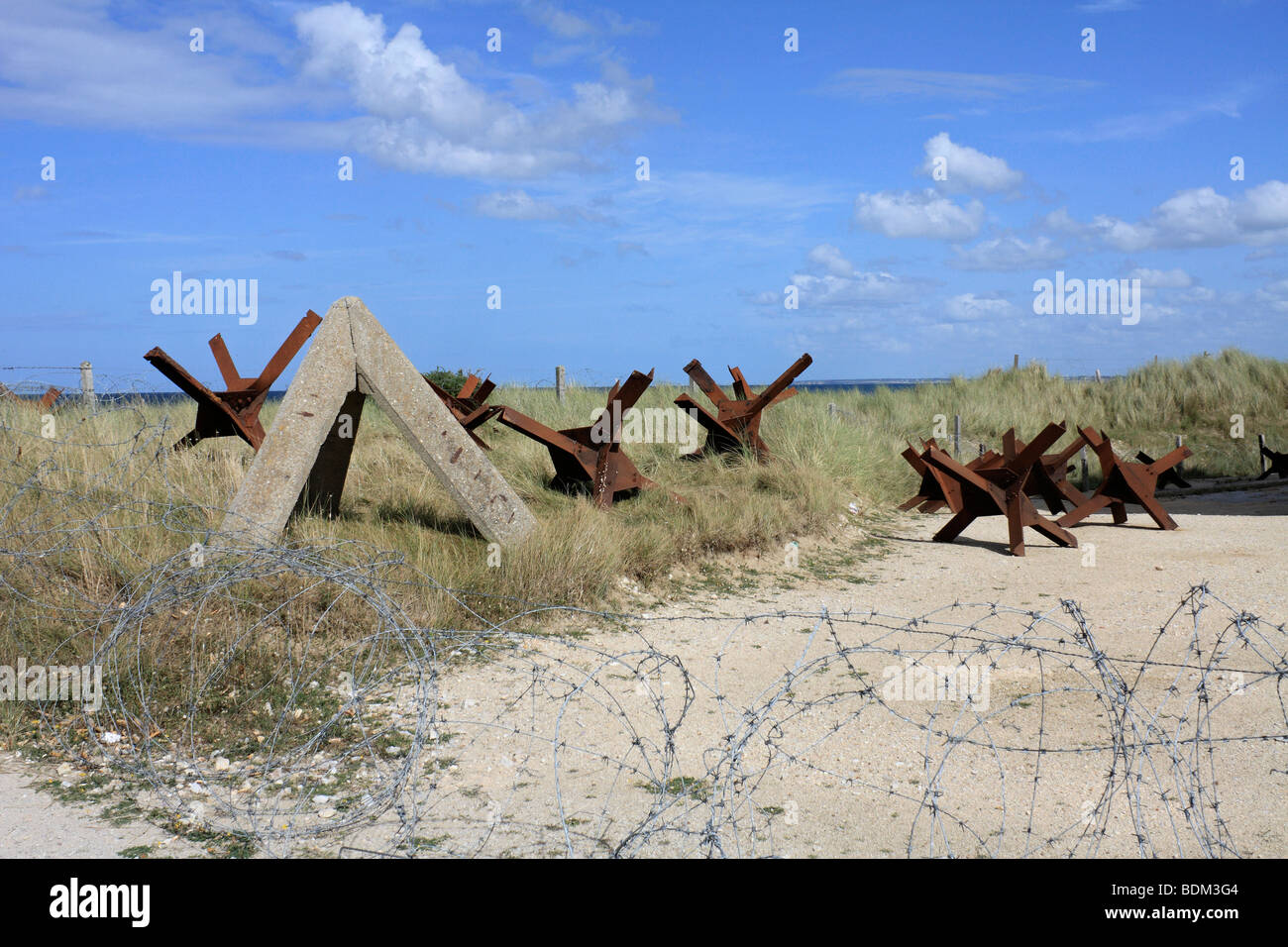 German anti-tank defences on Utah Beach Normandy France Stock Photo - Alamy