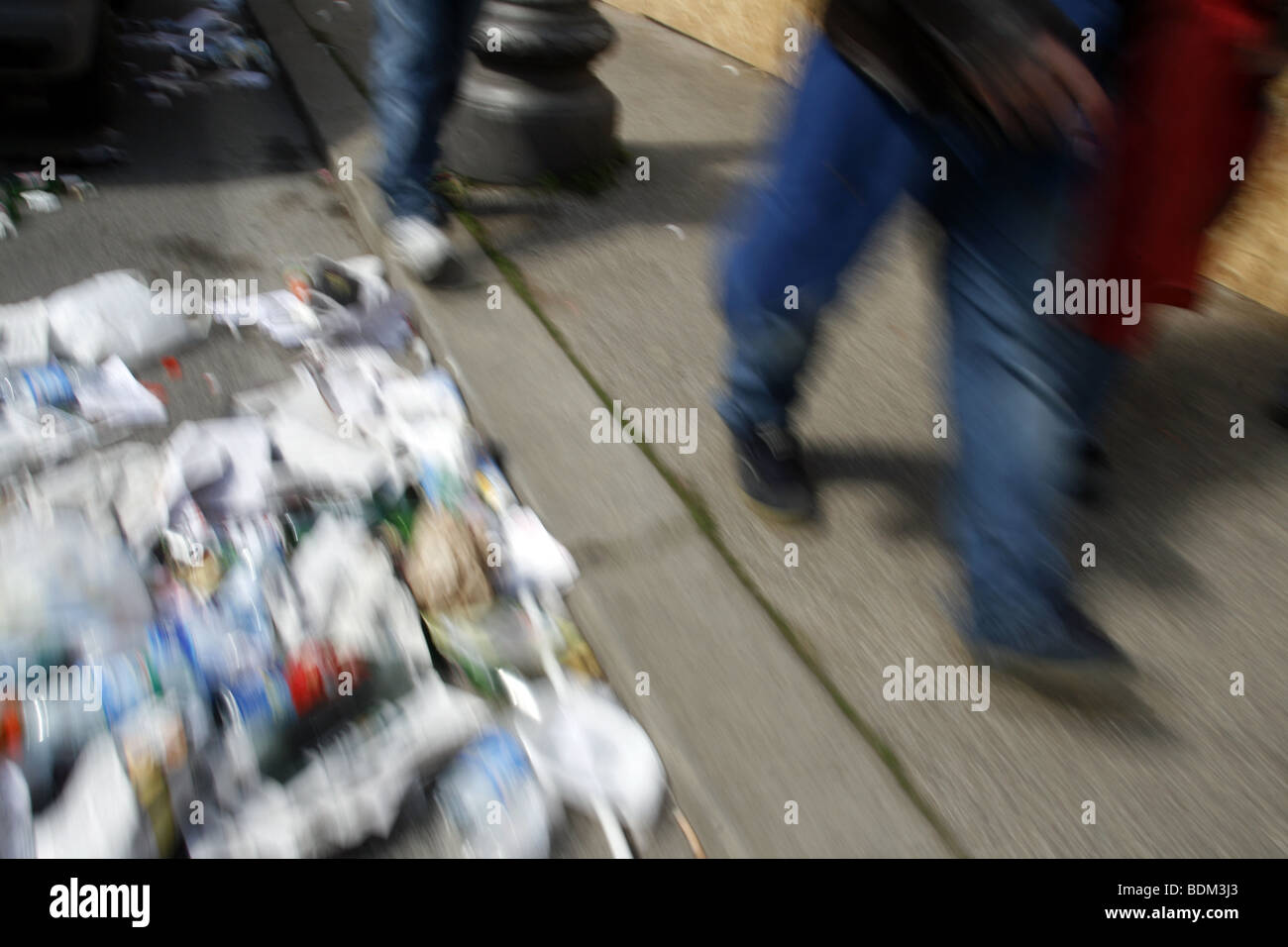 abstract street covered with litter in city town Stock Photo - Alamy