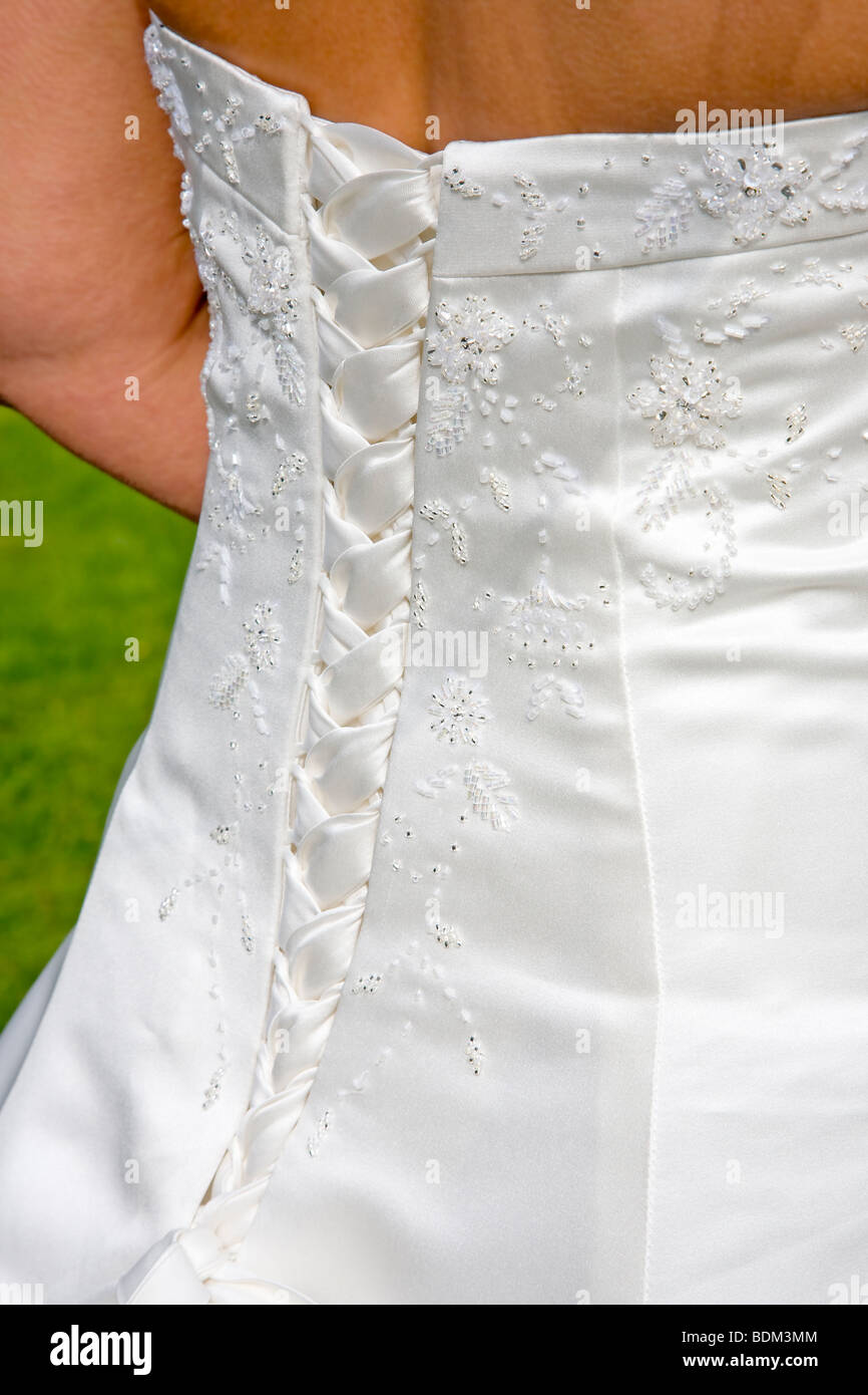 Back view of brides wedding dress Stock Photo - Alamy